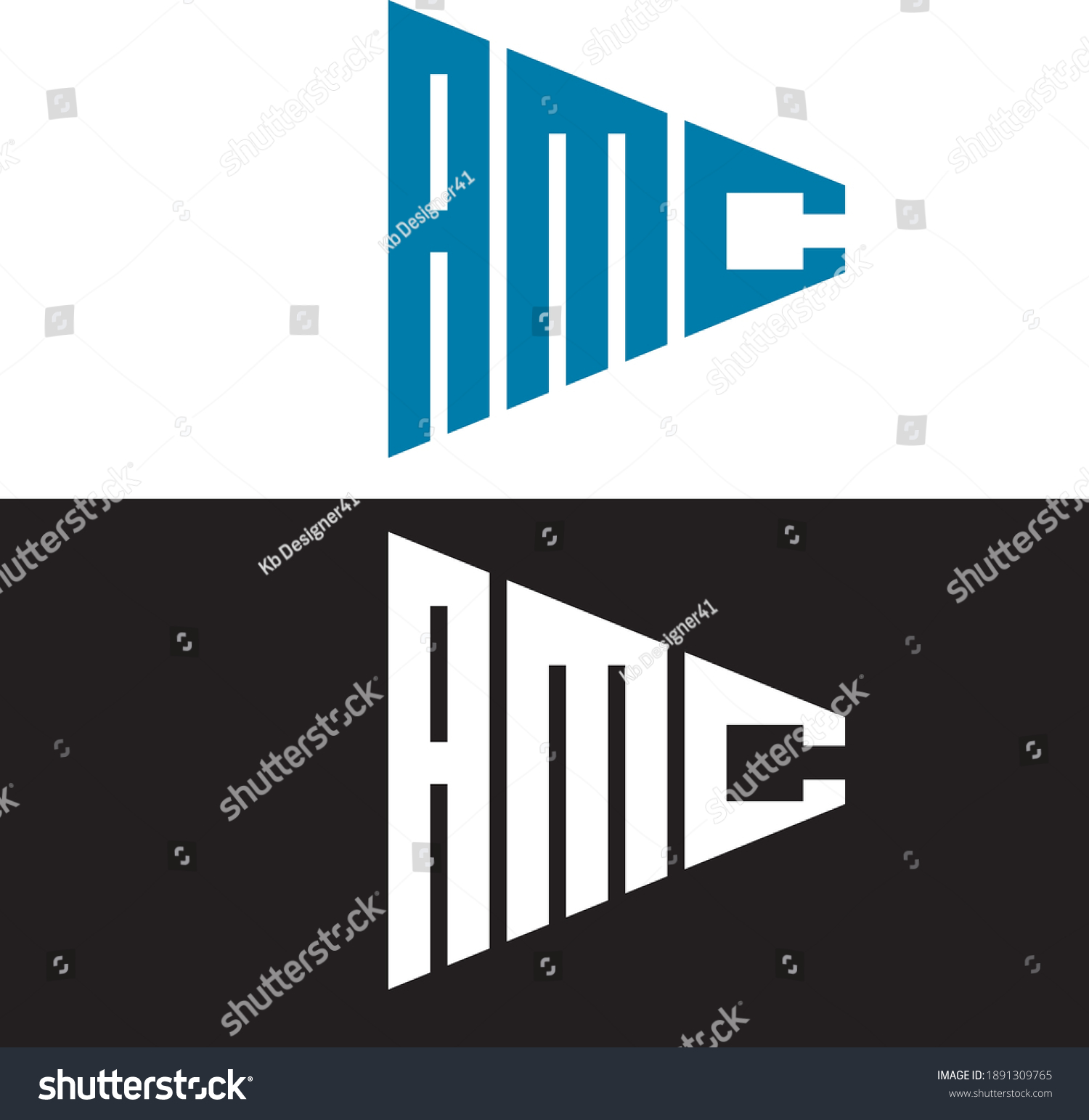 Amc Letter Logo Creative Logo Stock Vector (Royalty Free) 1891309765