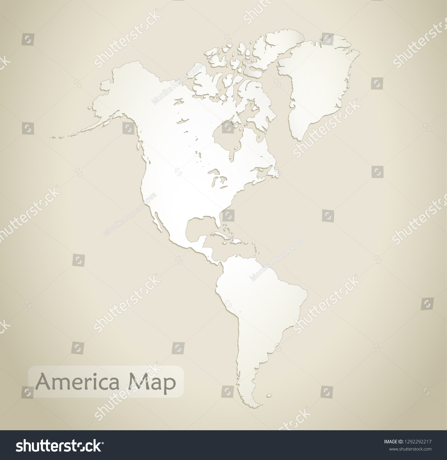 America Map Old Paper Background Vector 库存矢量图（免版税）1292292217 | Shutterstock