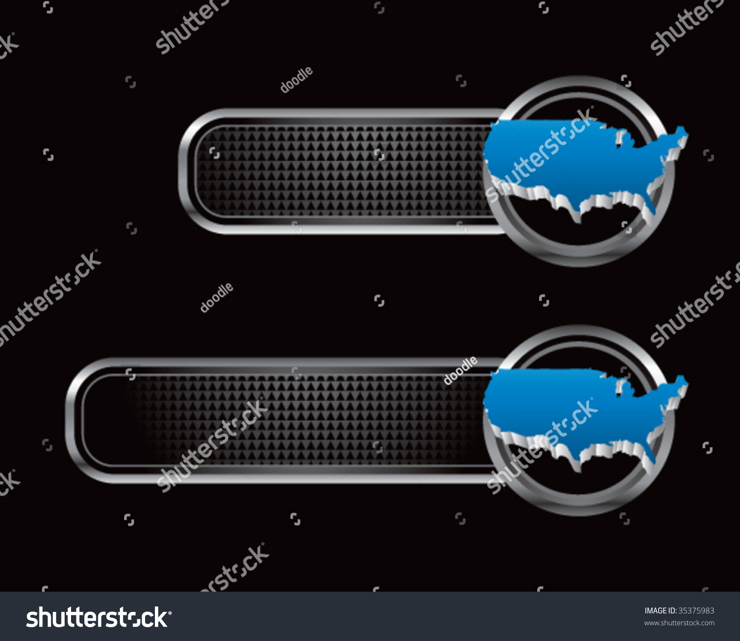 America Shape On Black Tabs Stock Vector (Royalty Free) 35375983 ...