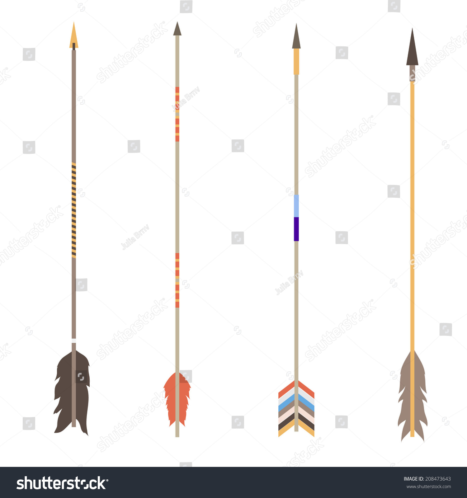 American Aztec Indian Arrows: เวกเตอร์สต็อก (ปลอดค่าลิขสิทธิ์ ...