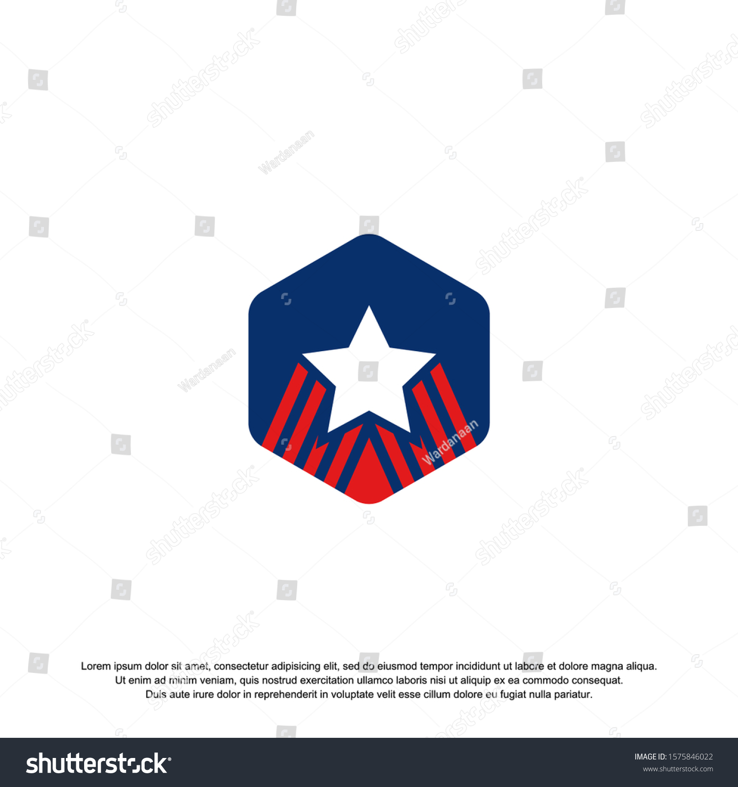 American Badge Logo Design Vector Stock Vector (Royalty Free ...