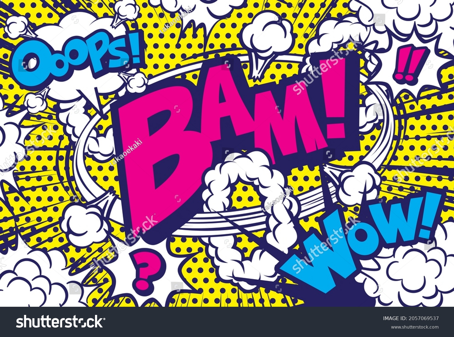 American Comicstyle Flashy Background Material Stock Vector (Royalty ...