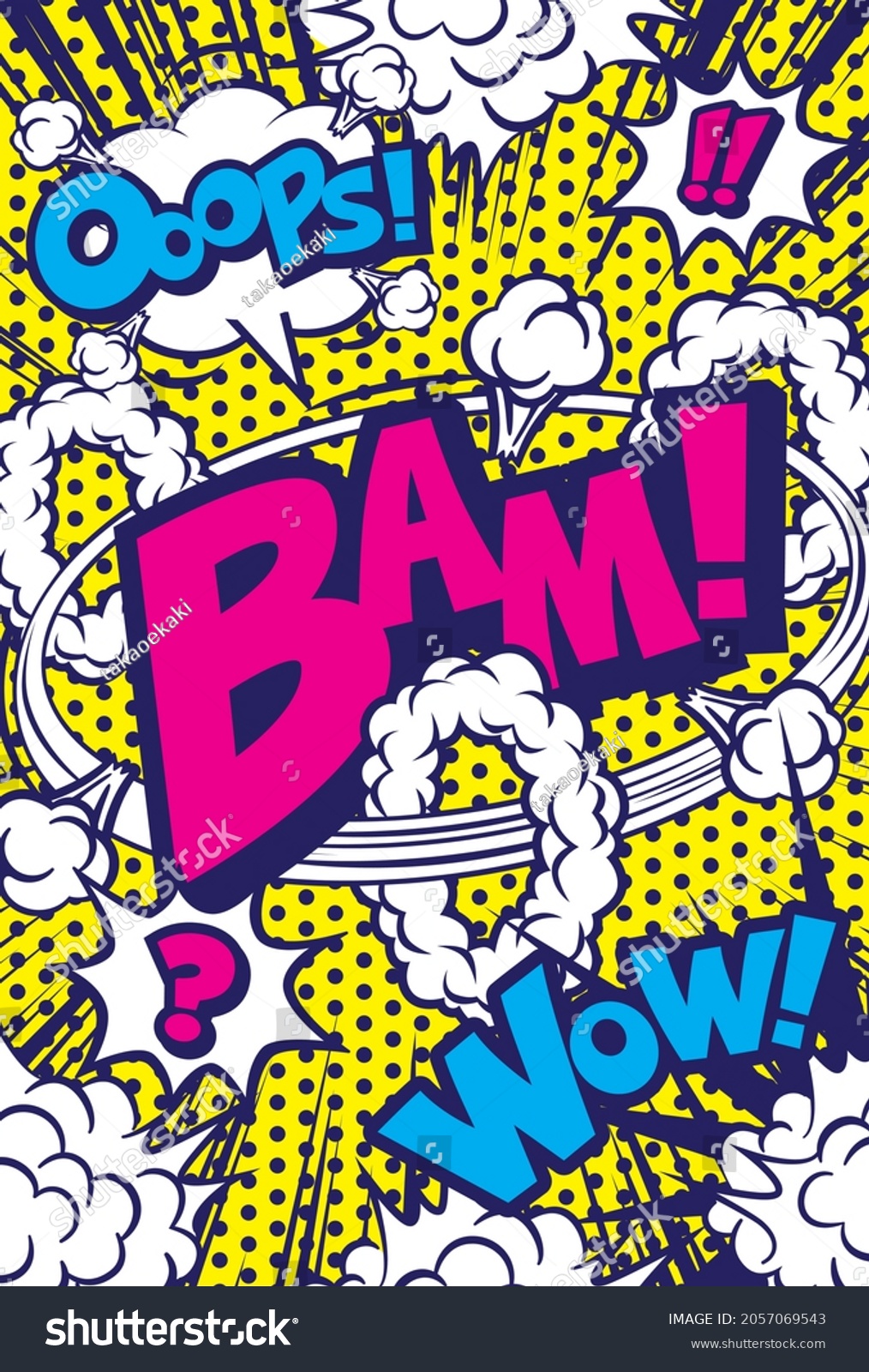 American Comicstyle Flashy Background Material Stock Vector (Royalty ...