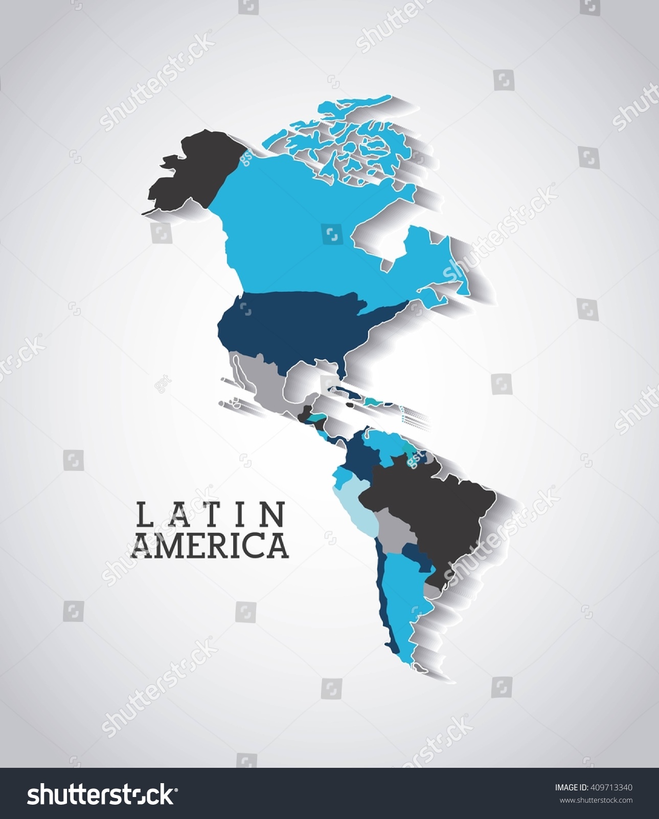 American Continent Design Stock Vector (Royalty Free) 409713340 ...