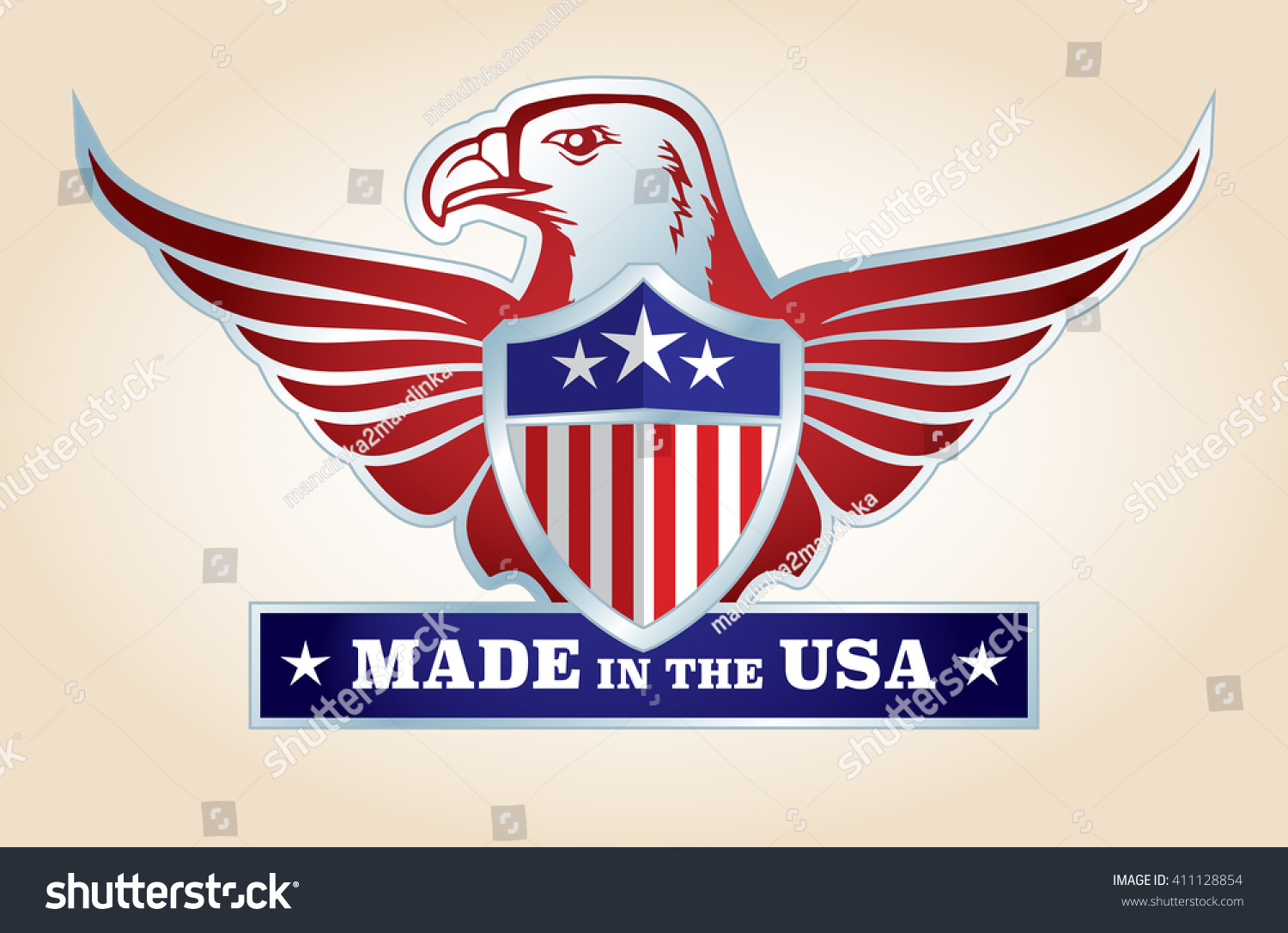 American Eagle Crest Stock Vector 411128854 - Shutterstock