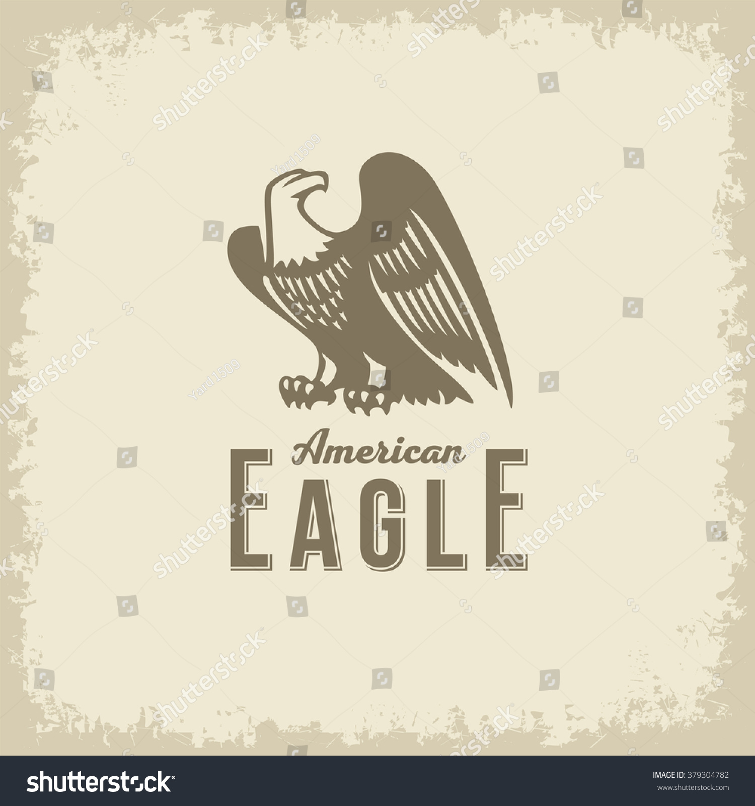 American Eagle Logo Vector Lettering Light: vector de stock (libre de ...
