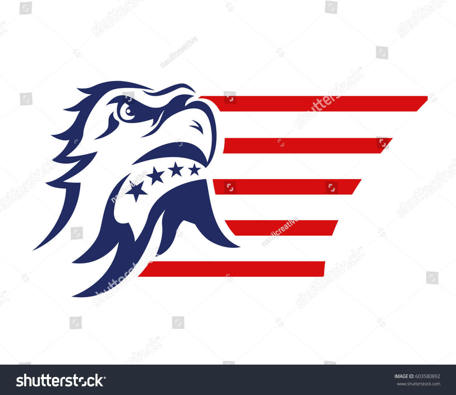 American Eagle Patriotic Logo Stock Vector (Royalty Free) 603580892 ...