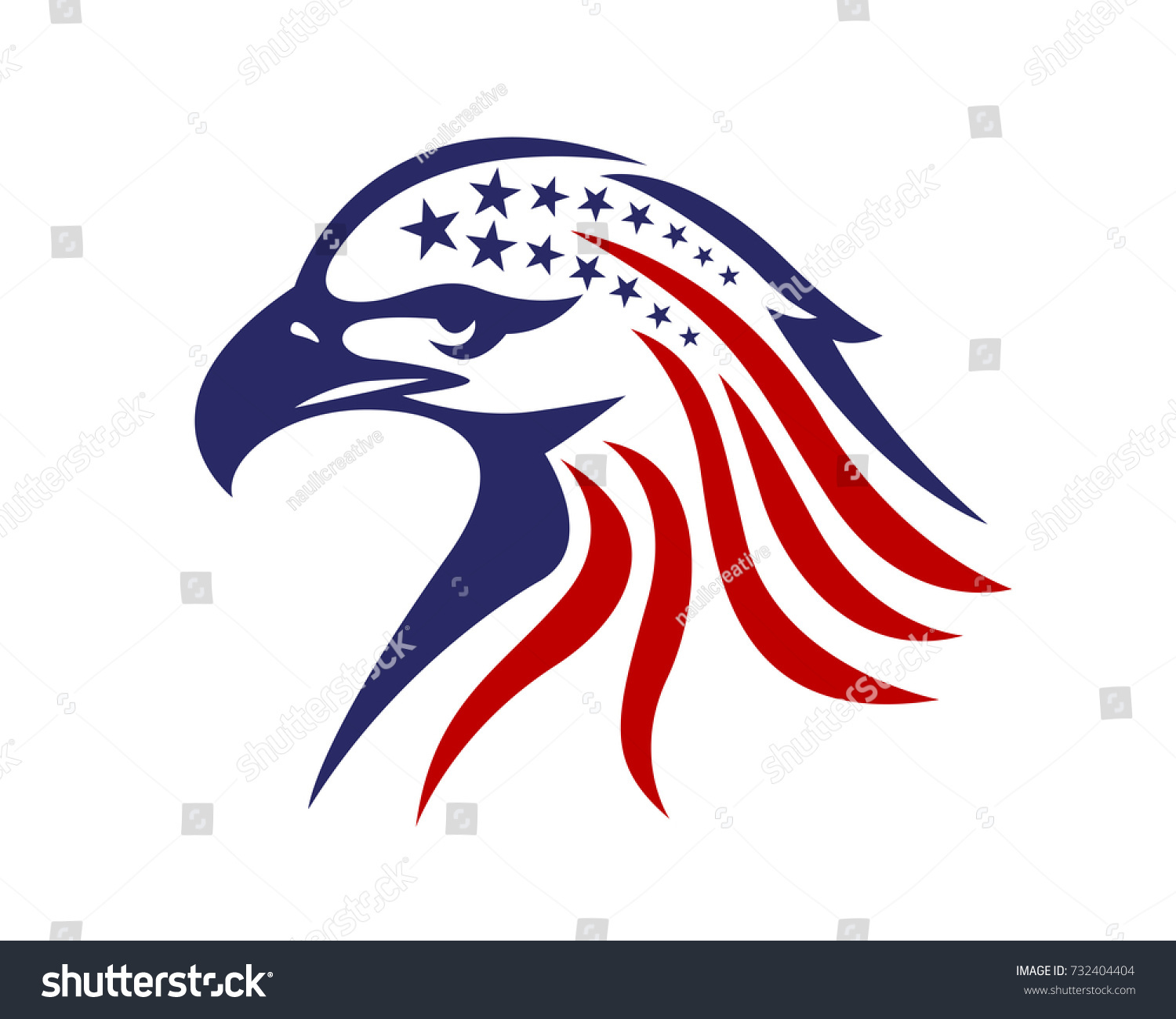 American Eagle Patriotic Logo Stock Vector (Royalty Free) 732404404