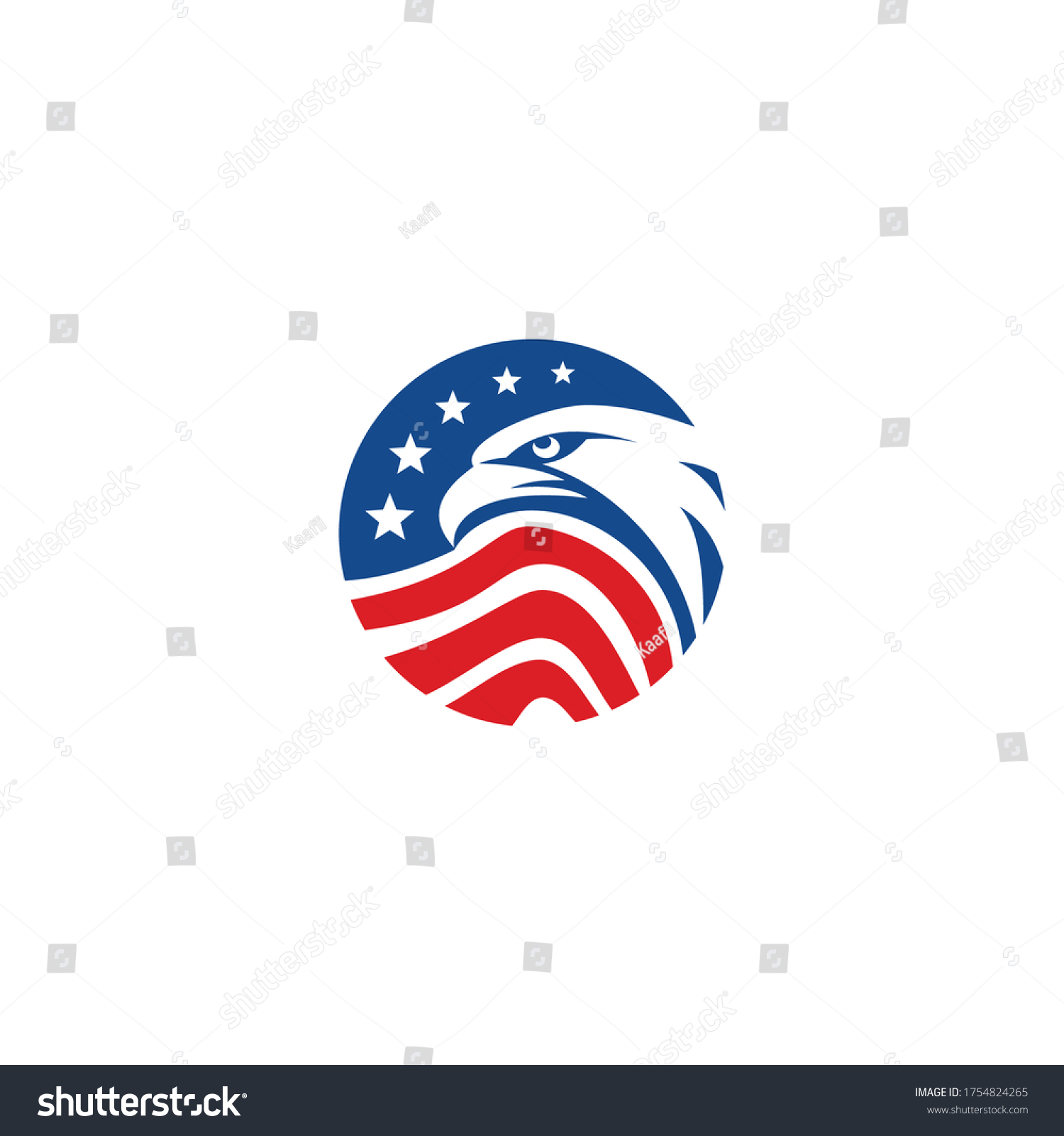 American Eagle Patriotic Logo Template Stock Vector (Royalty Free ...