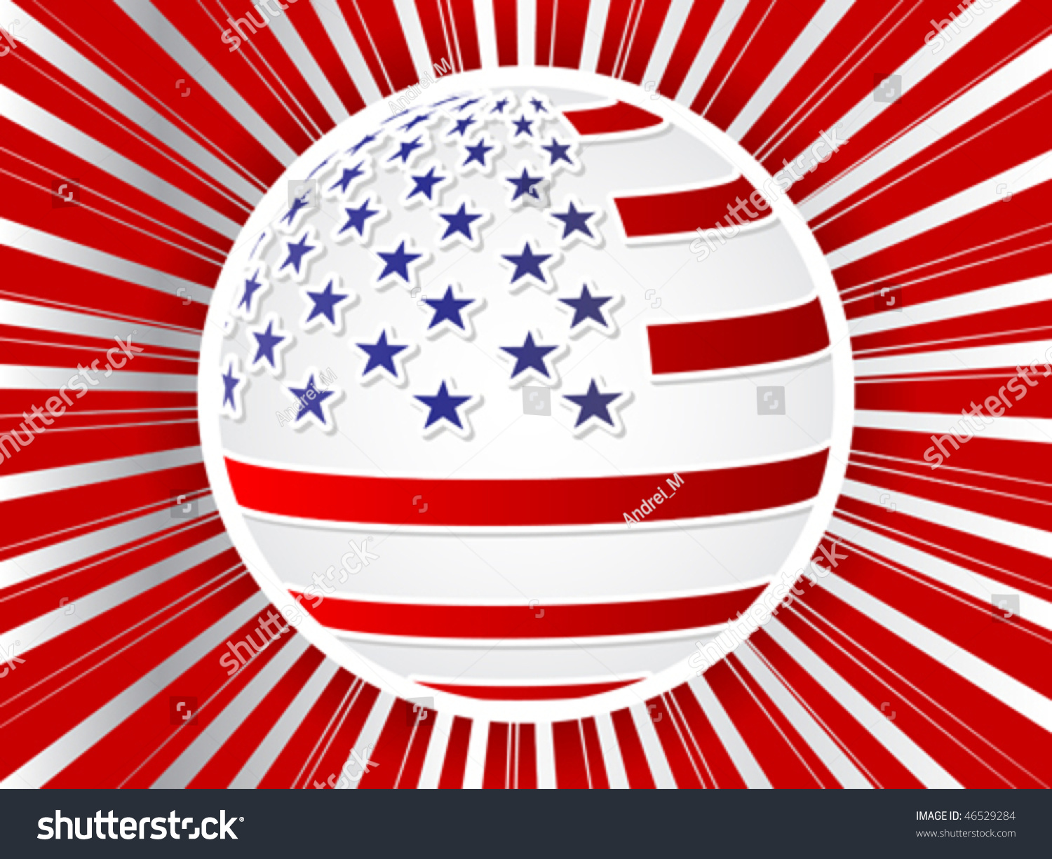 American Flag Ball Stock Vector (Royalty Free) 46529284 | Shutterstock