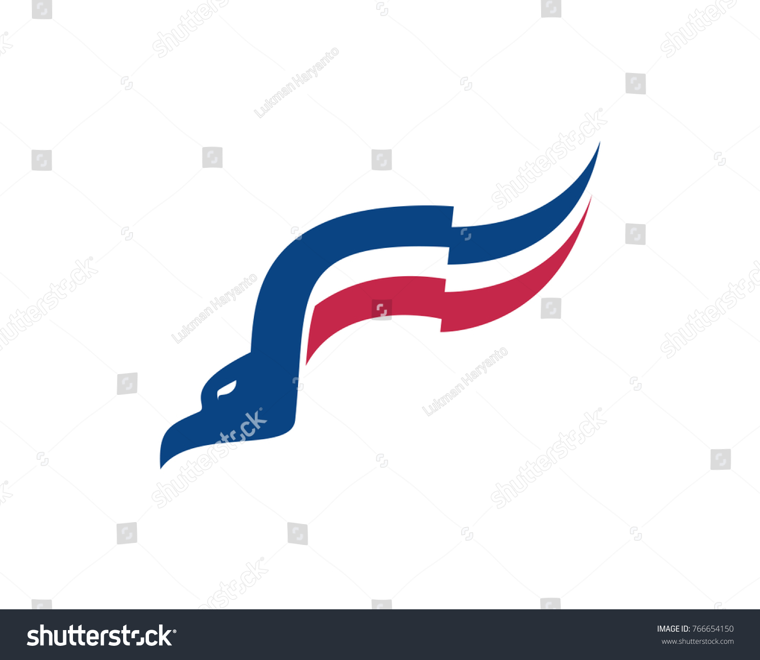 American Flag Bird Fly Eagle Head Stock Vector (Royalty Free) 766654150