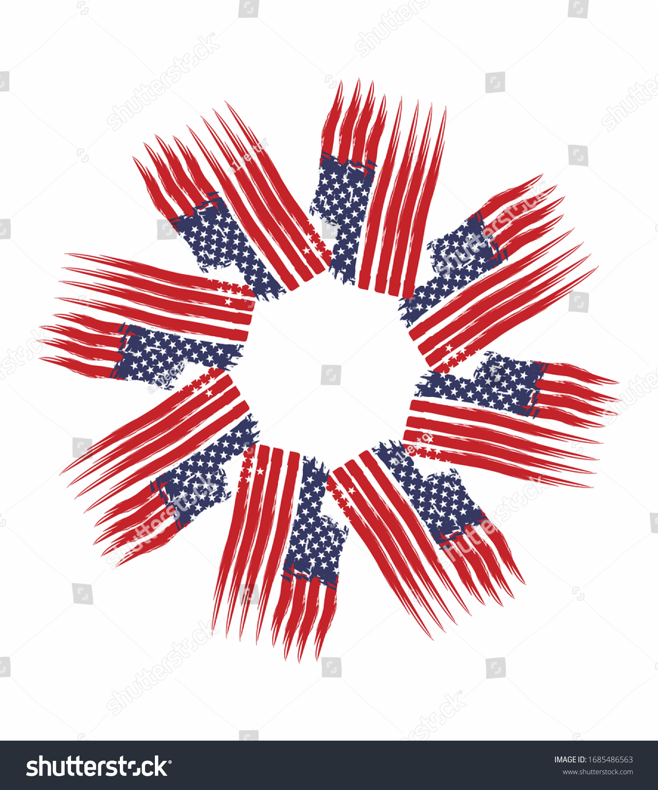 American Flag Graphic Design Vector Art Stock Vector (Royalty Free ...