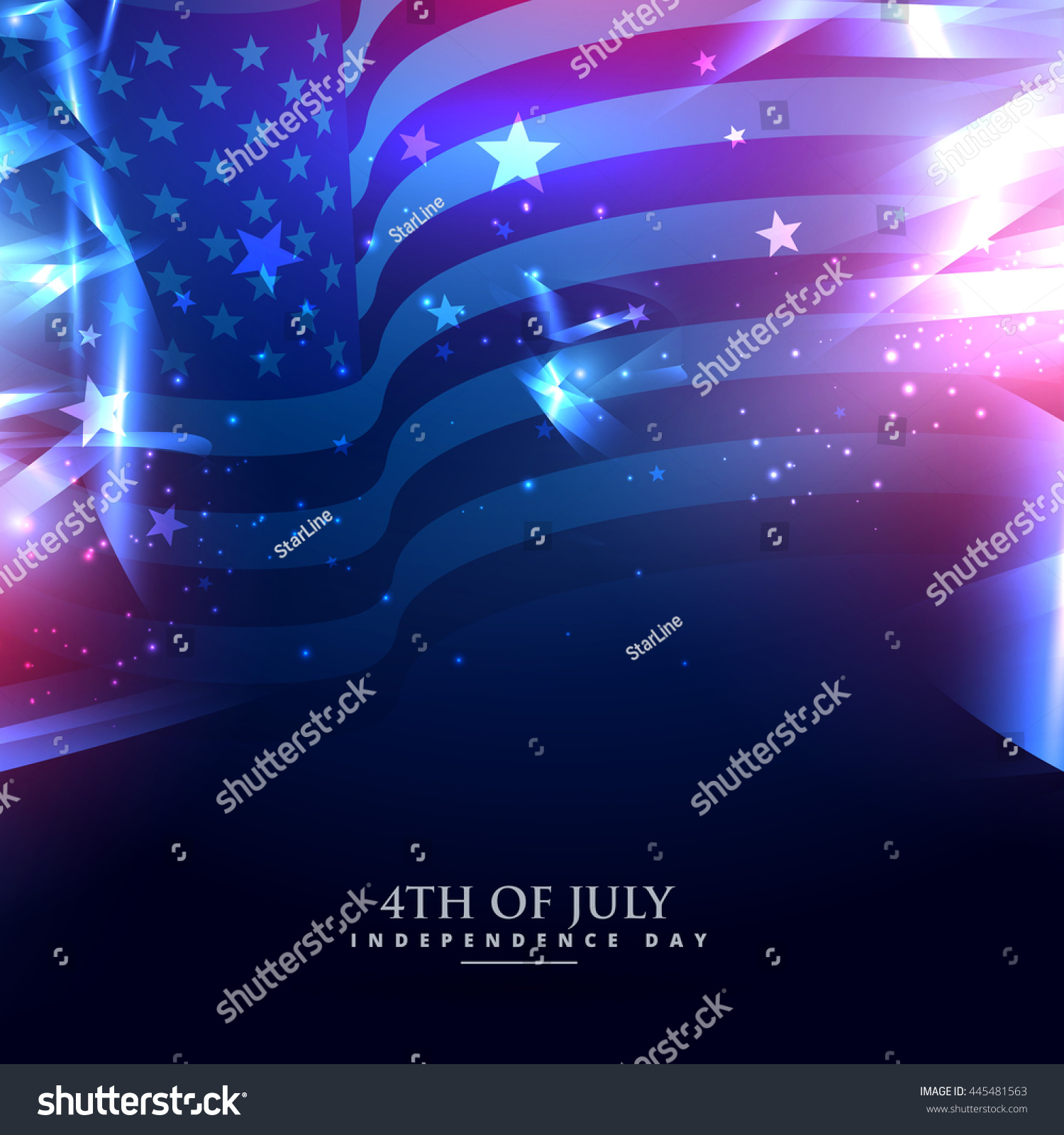 American Flag Abstract Background Stock Vector (Royalty Free) 445481563 ...