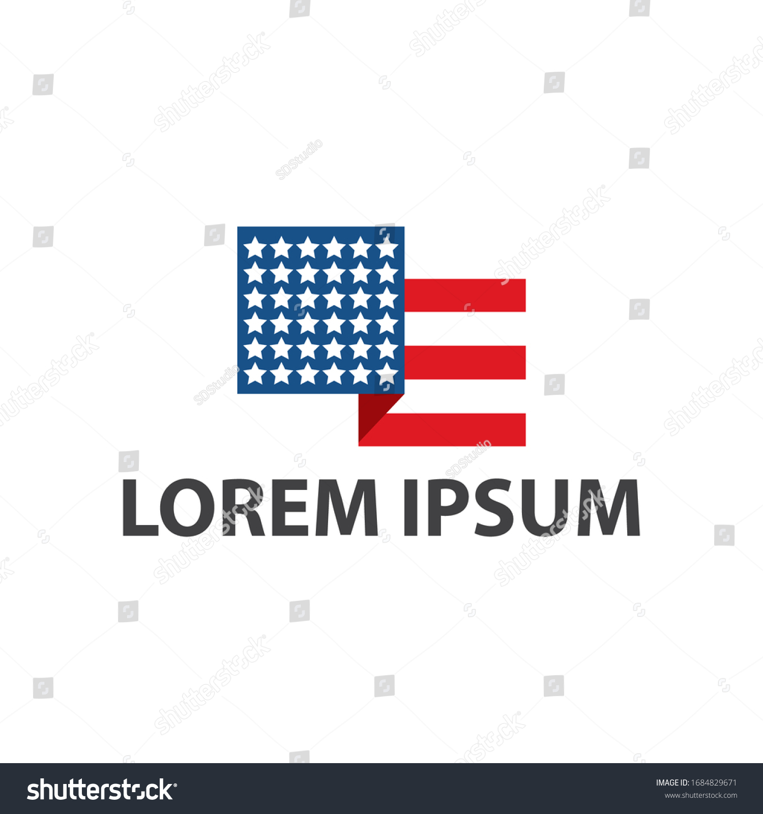 Stock vektor „American Flag Logo Vector Scalable Printable“ (bez ...