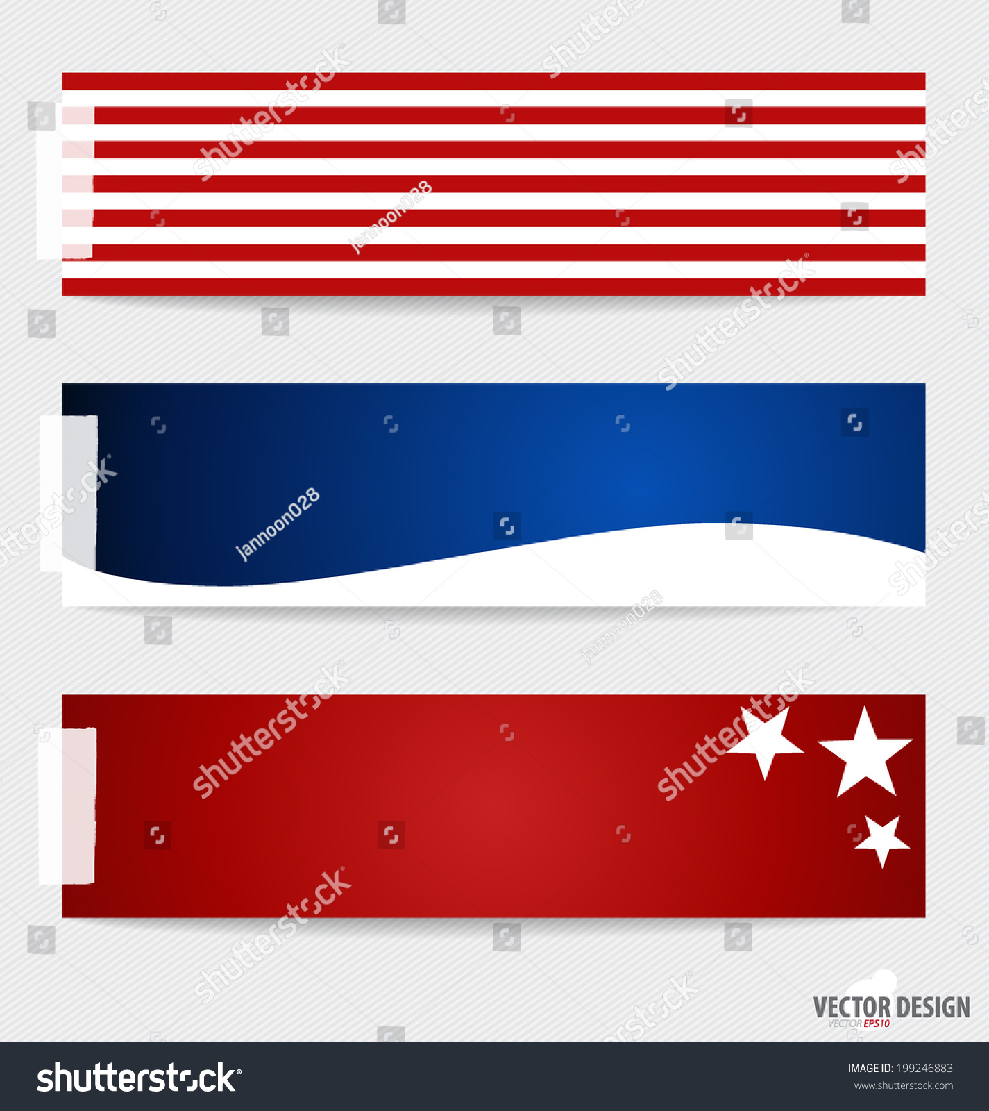 American Flag Note Papers Ready Your Stock Vector (Royalty Free ...