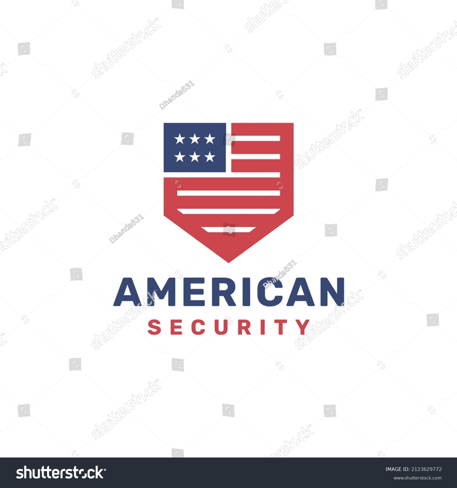 American Flag Security Shield Logo Vector Stock Vector (Royalty Free ...
