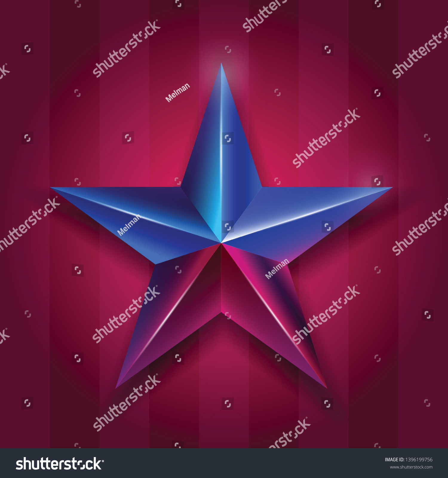 American Flag Star Vector Illustration Stock Vector (Royalty Free ...