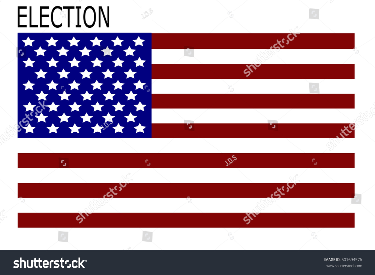American Flag Election Message Stock Vector (Royalty Free) 501694576 ...
