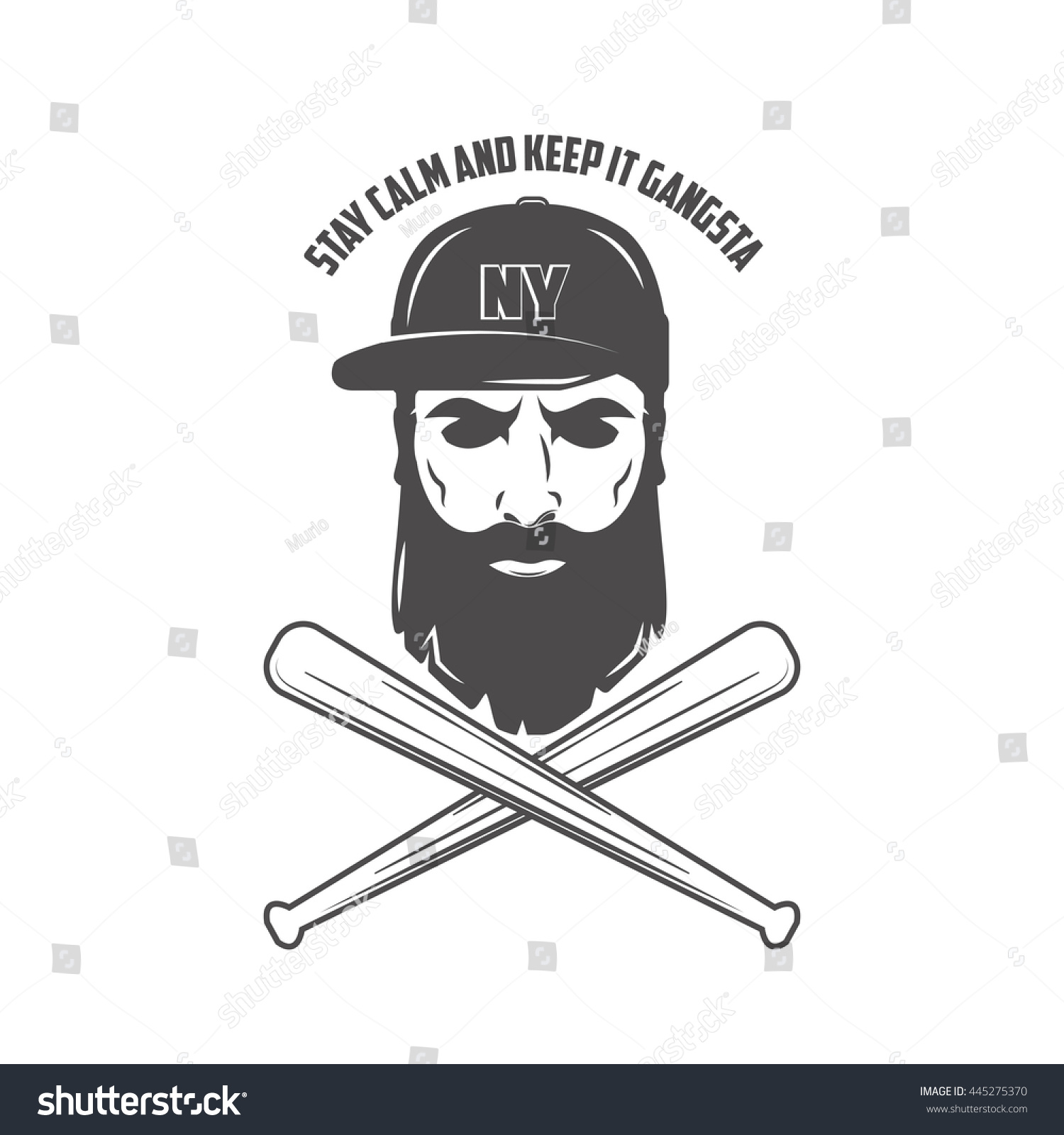 American Gangsta Vector Emblem Stock Vector (Royalty Free) 445275370 ...