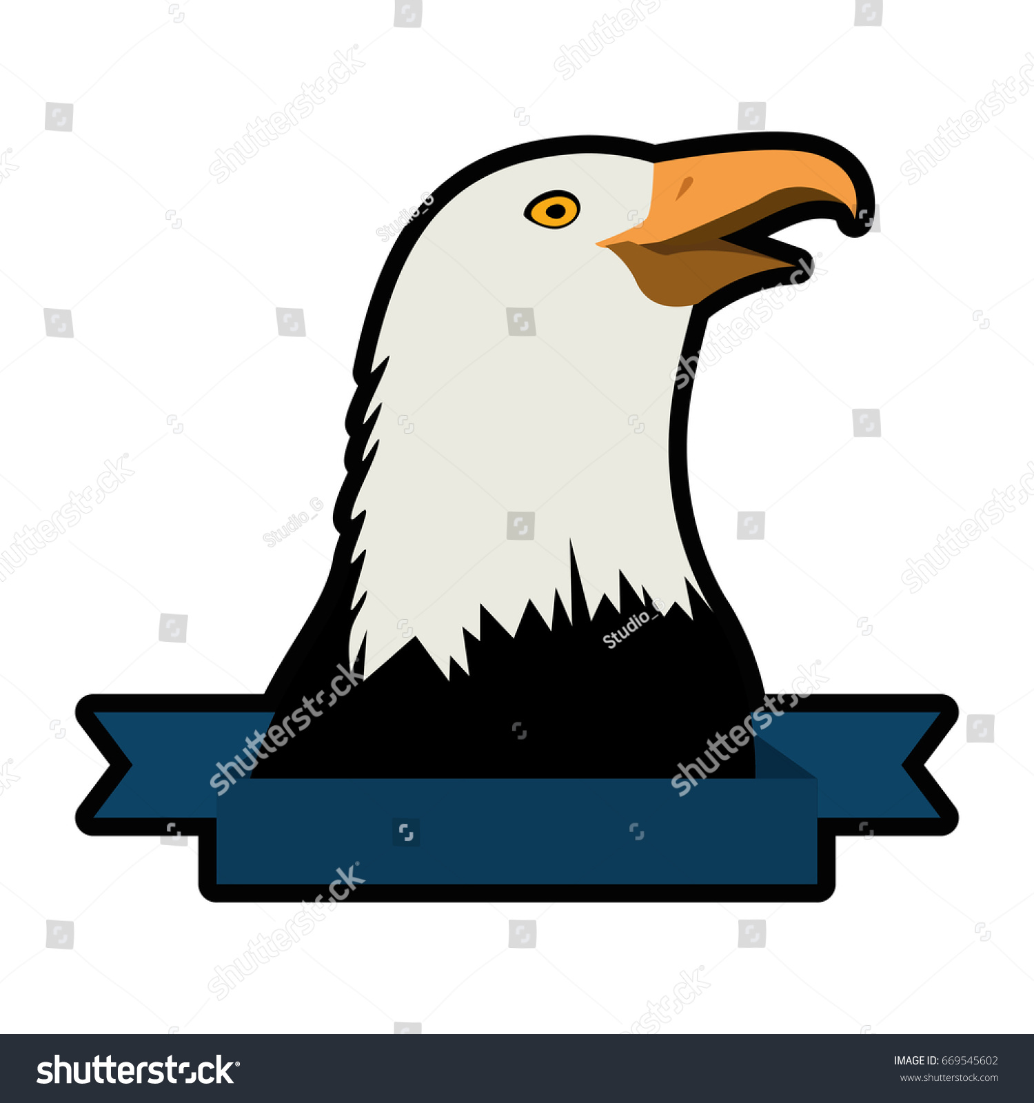 American Hawk Symbol Stock Vector (Royalty Free) 669545602