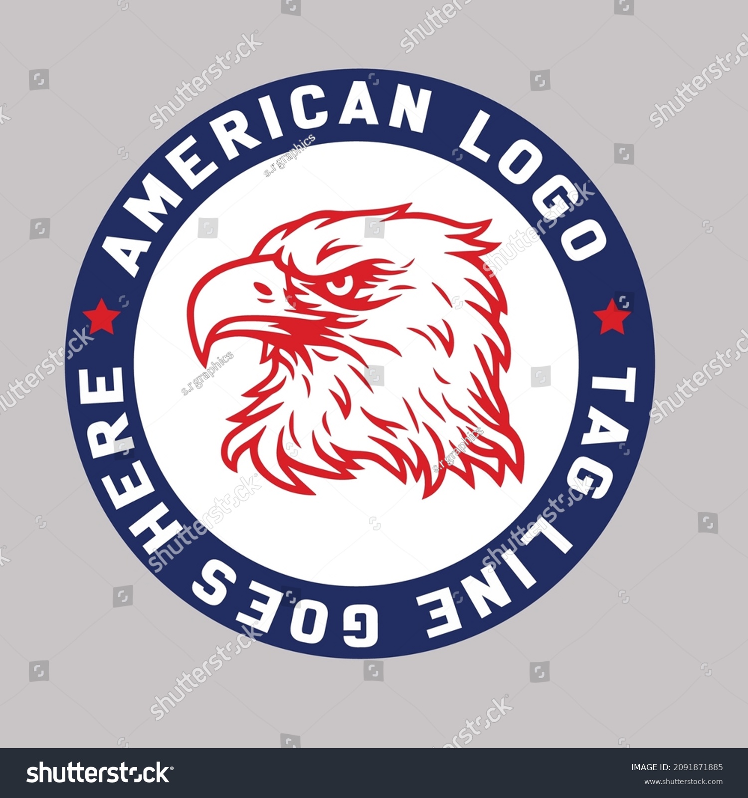 American Logo Eagle Design Stock Vector (Royalty Free) 2091871885