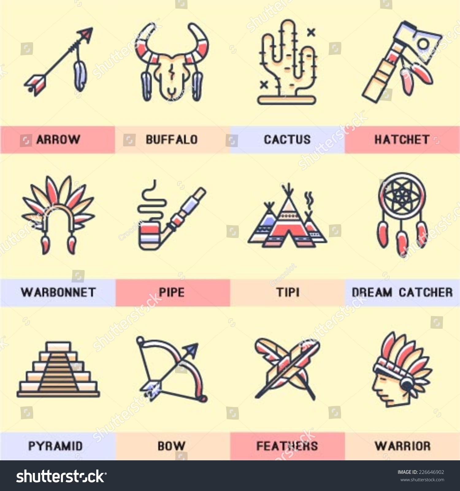 American Native Icon Stock Vector (Royalty Free) 226646902 | Shutterstock