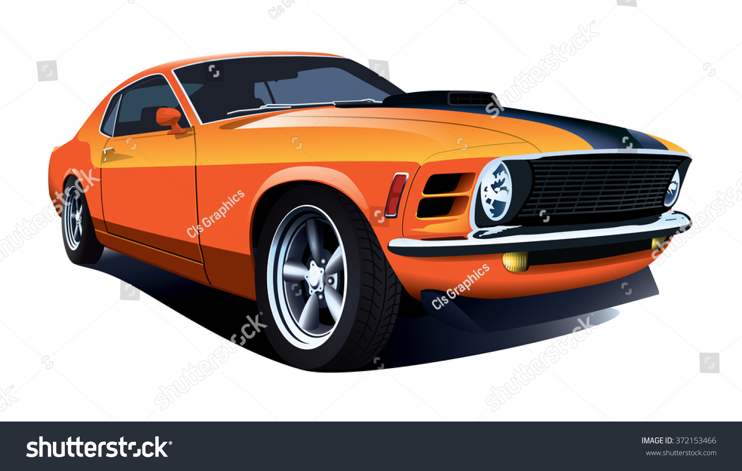 American 70s Customized Muscle Car Vector Stock Vector (Royalty Free ... American 70s Customized Muscle Car Vector Stock Vector (Royalty Free ...