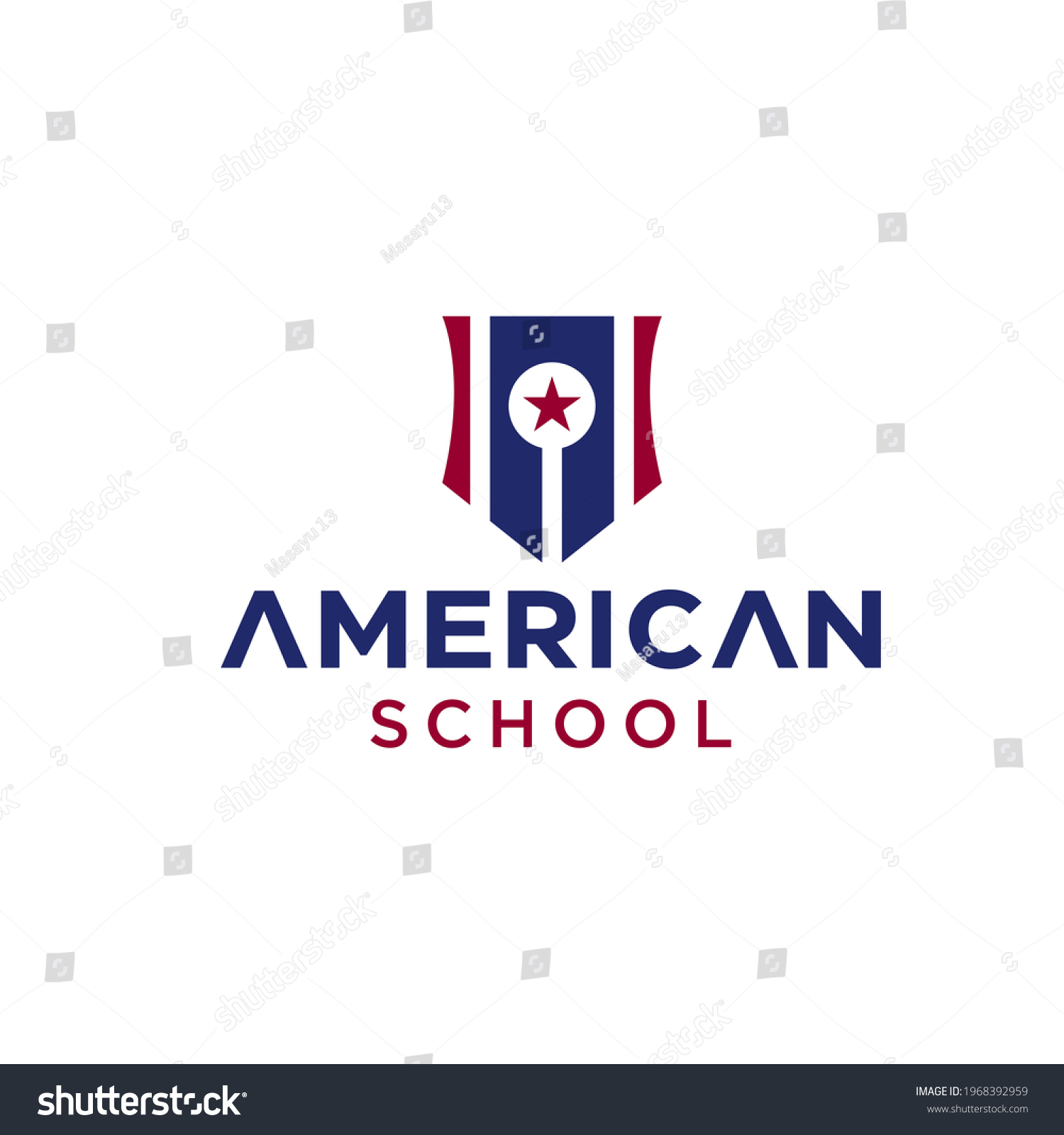 American School Logo Design Vector Stock Vector (Royalty Free ...