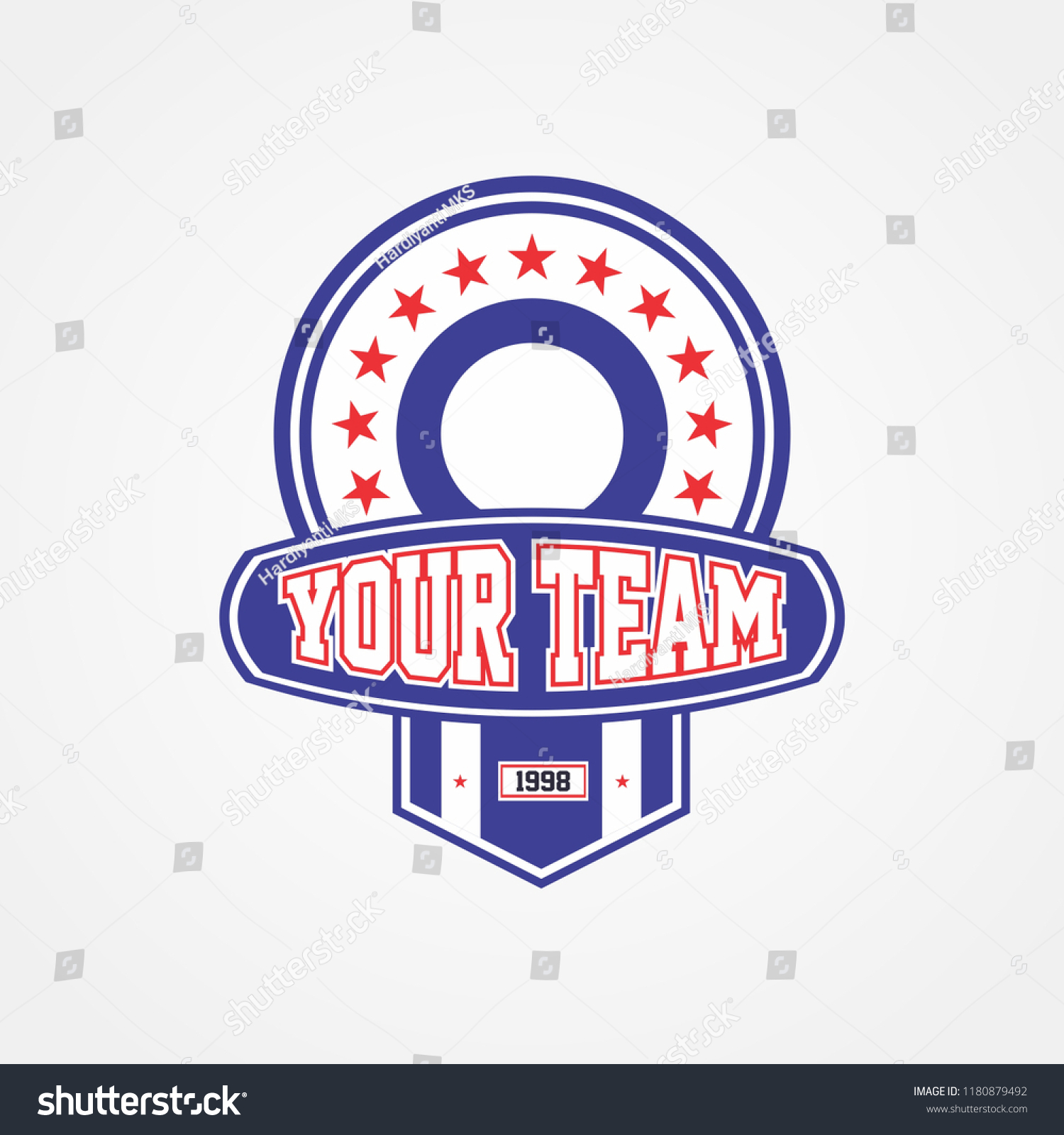 American Shield Crest Logo Template Stock Vector (Royalty Free ...