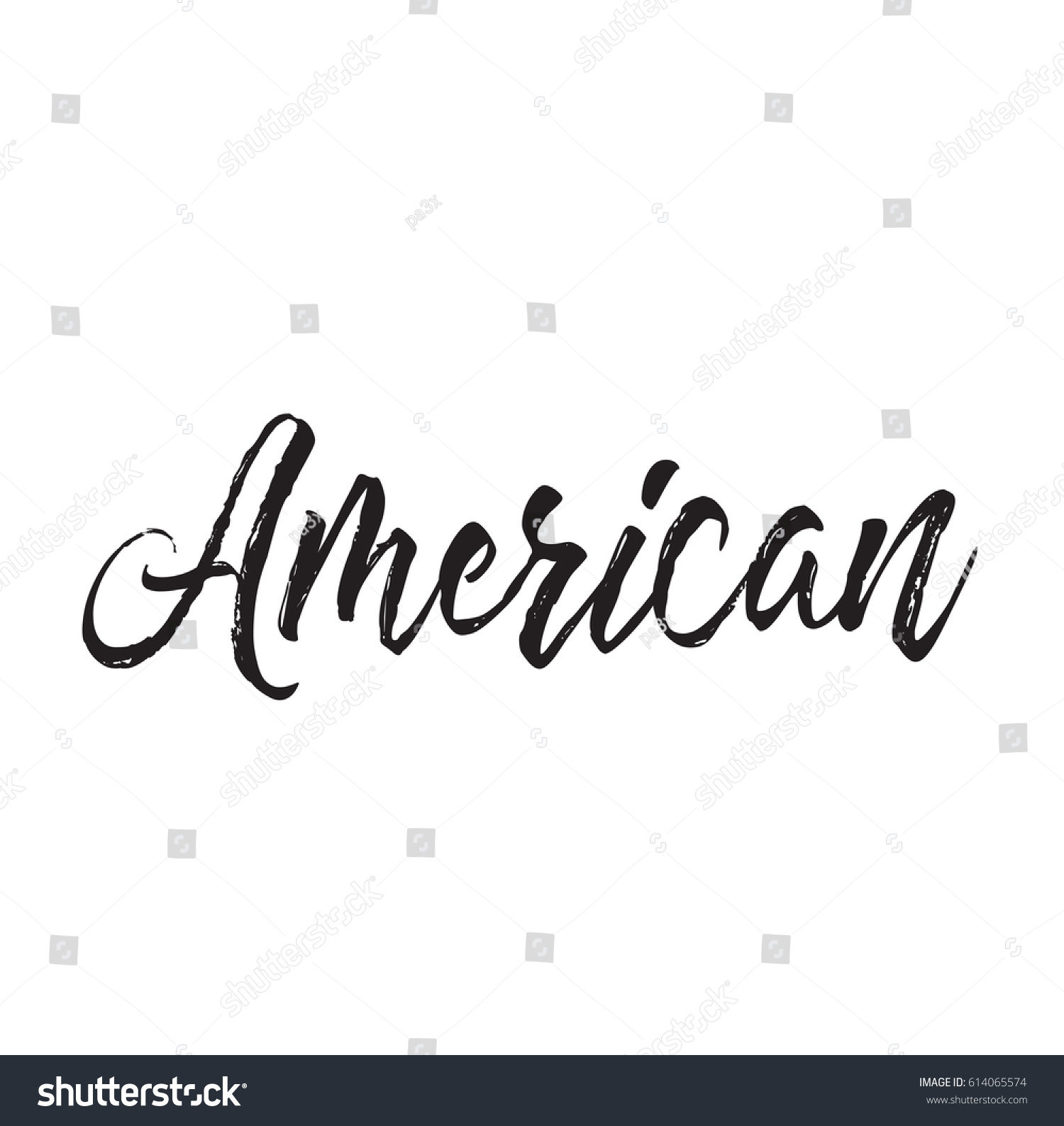 American Text Design Vector Calligraphy Typography: เวกเตอร์สต็อก (ปลอด ...