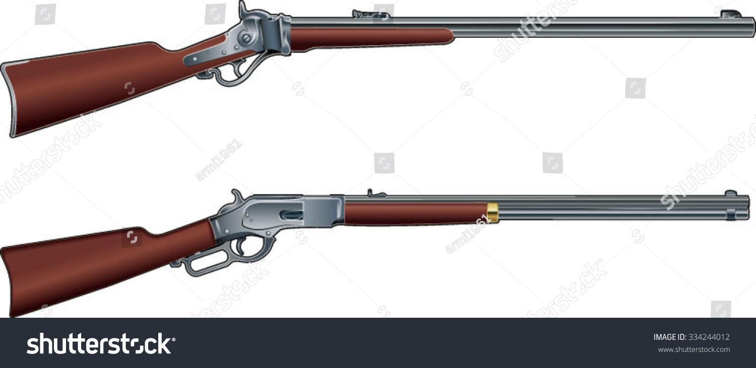 American Western Rifles Stock Vector (Royalty Free) 334244012 ...