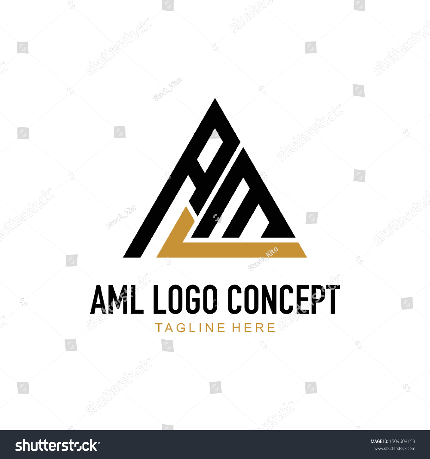Aml Monogram Concept Logo Design Stock Vector (Royalty Free) 1509608153
