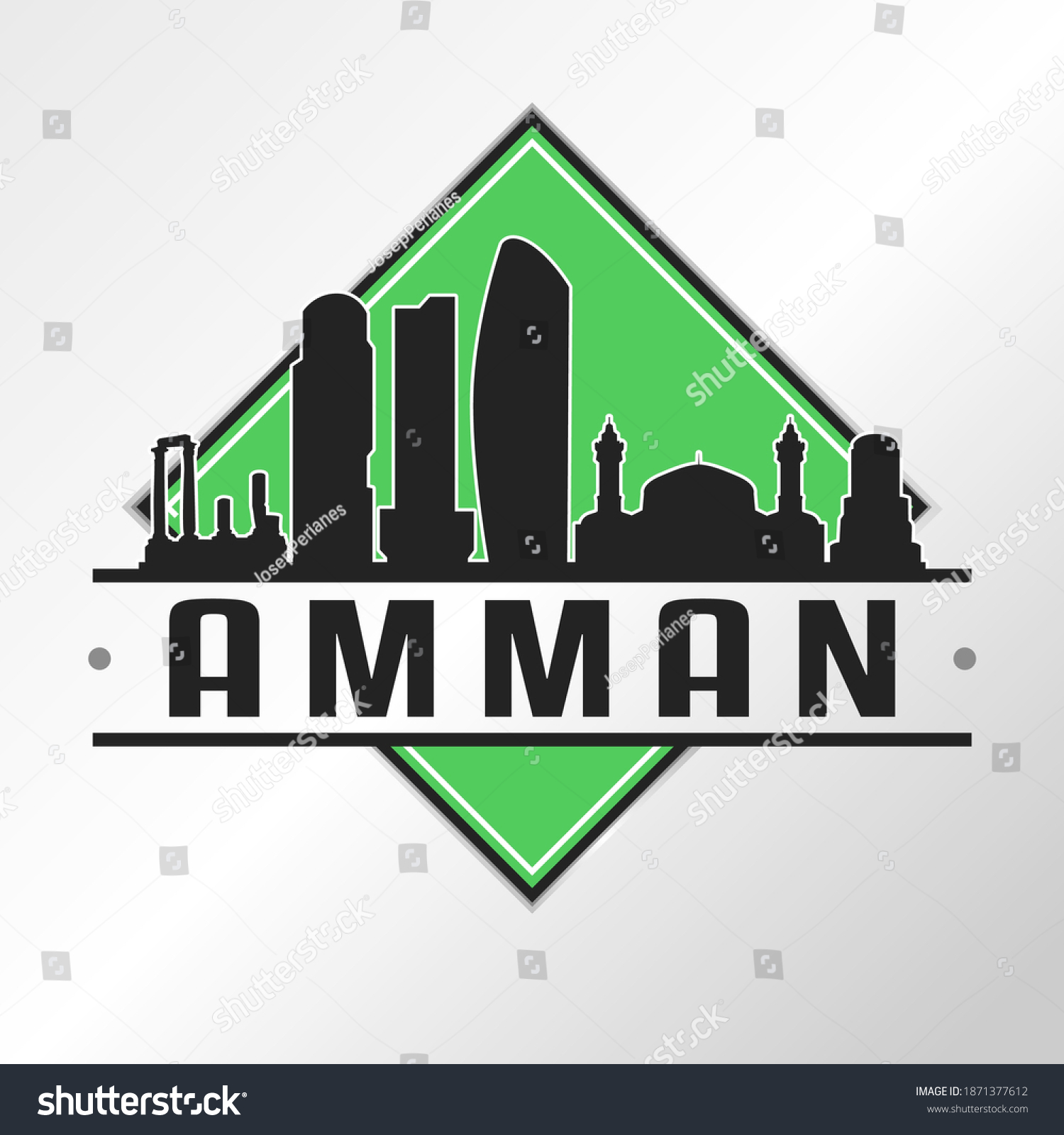 Amman Jordan Skyline Logo Adventure Landscape Stock Vector (Royalty ... Amman Jordan Skyline Logo Adventure Landscape Stock Vector (Royalty ...