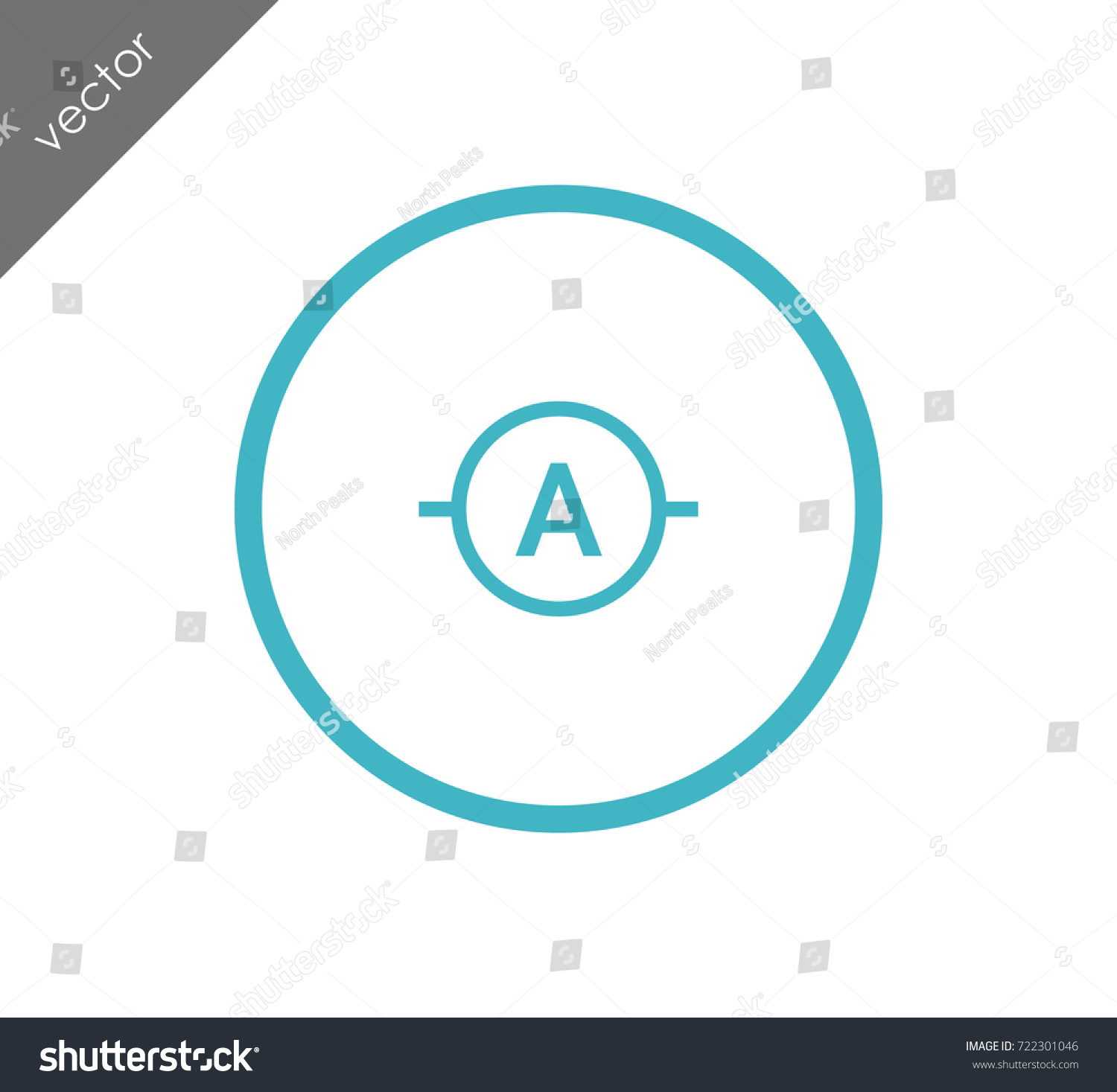 Ammeter Icon Stock Vector (Royalty Free) 722301046 | Shutterstock