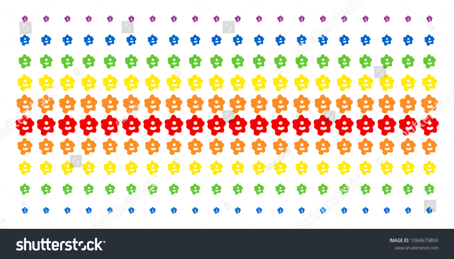 Amoeba Icon Spectrum Halftone Pattern Vector: vector de stock (libre de ...