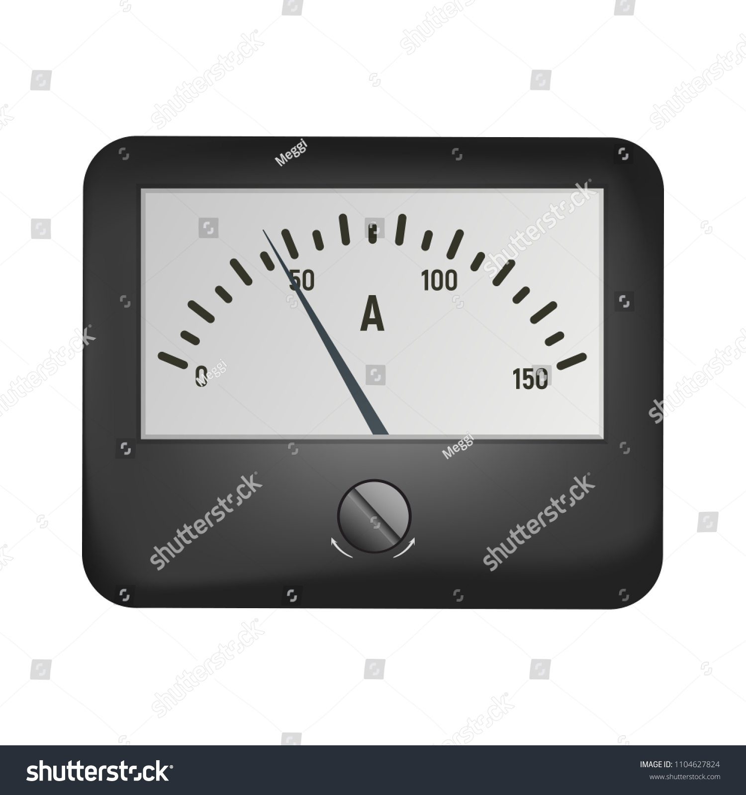 Vektor Stok Amperemeter Measuring Current Electronics Vector ...