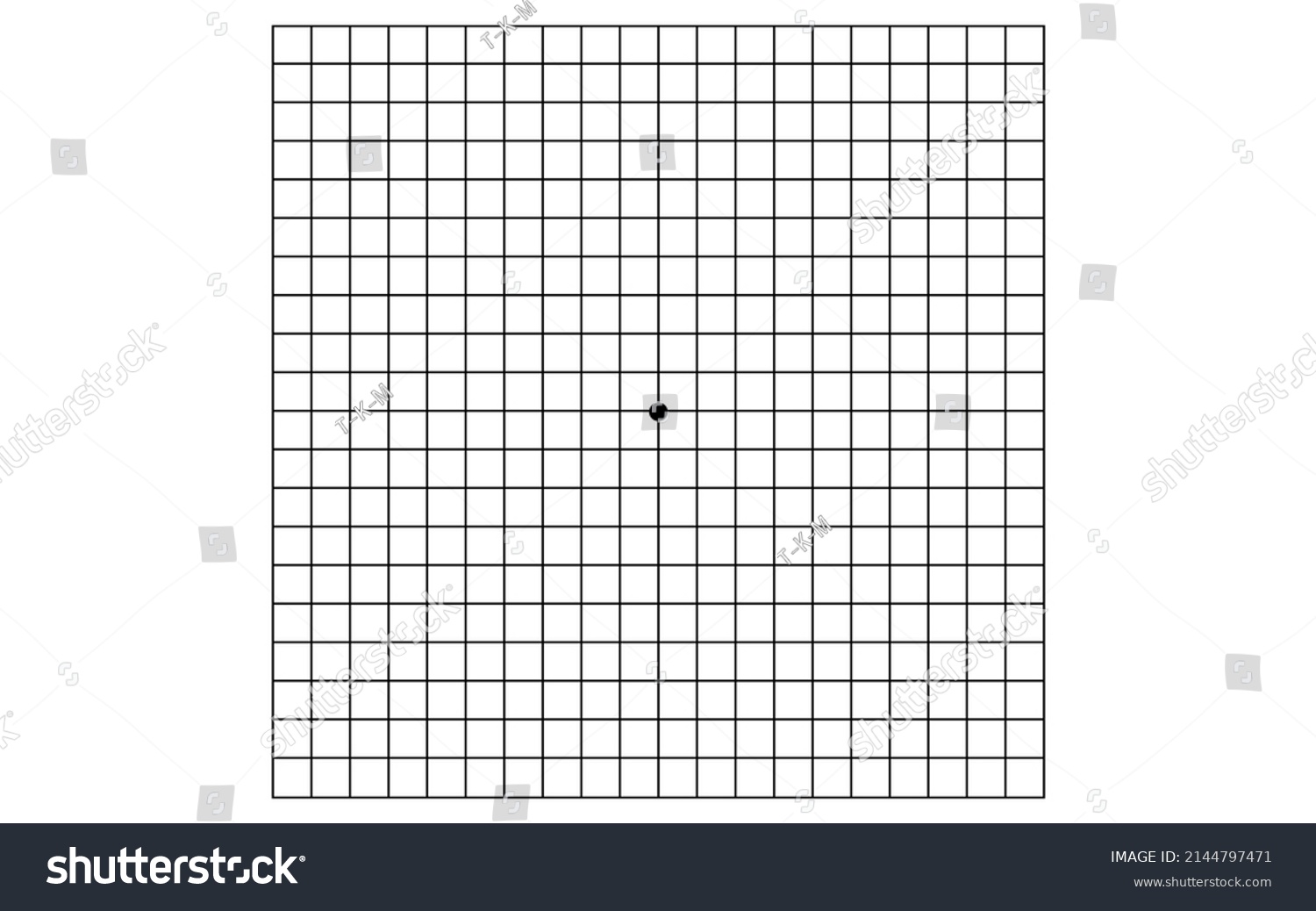 Amsler Chart Selfcheck Sheet Visual Field Stock Vector (Royalty Free ...