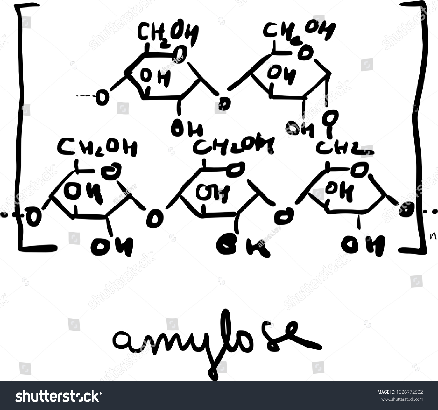 Amylose Chemical Structure: vector de stock (libre de regalías ...