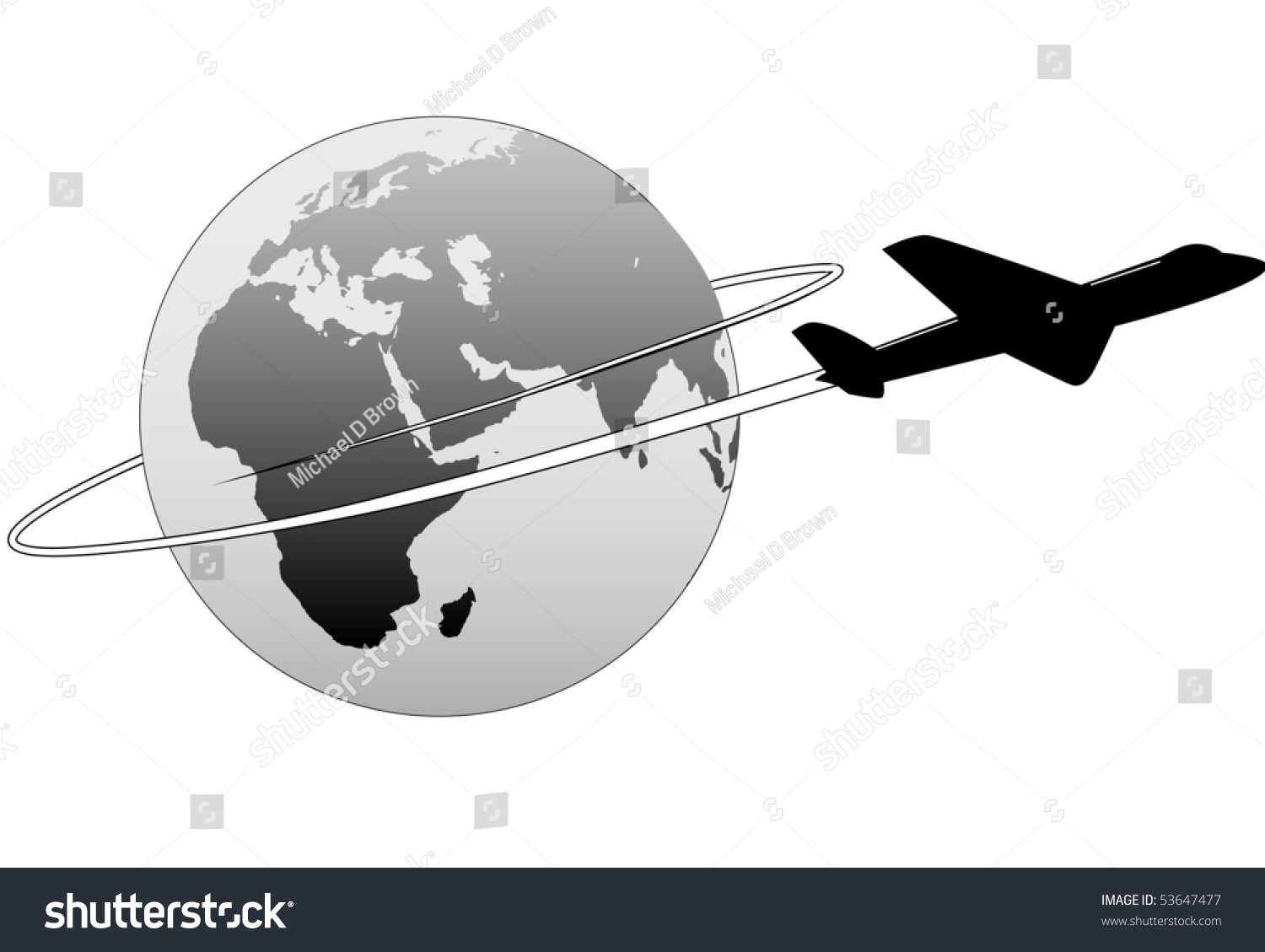 Airline Passenger Jet Airplane Travels Around Stock Vector (Royalty ... Airline Passenger Jet Airplane Travels Around Stock Vector (Royalty ...