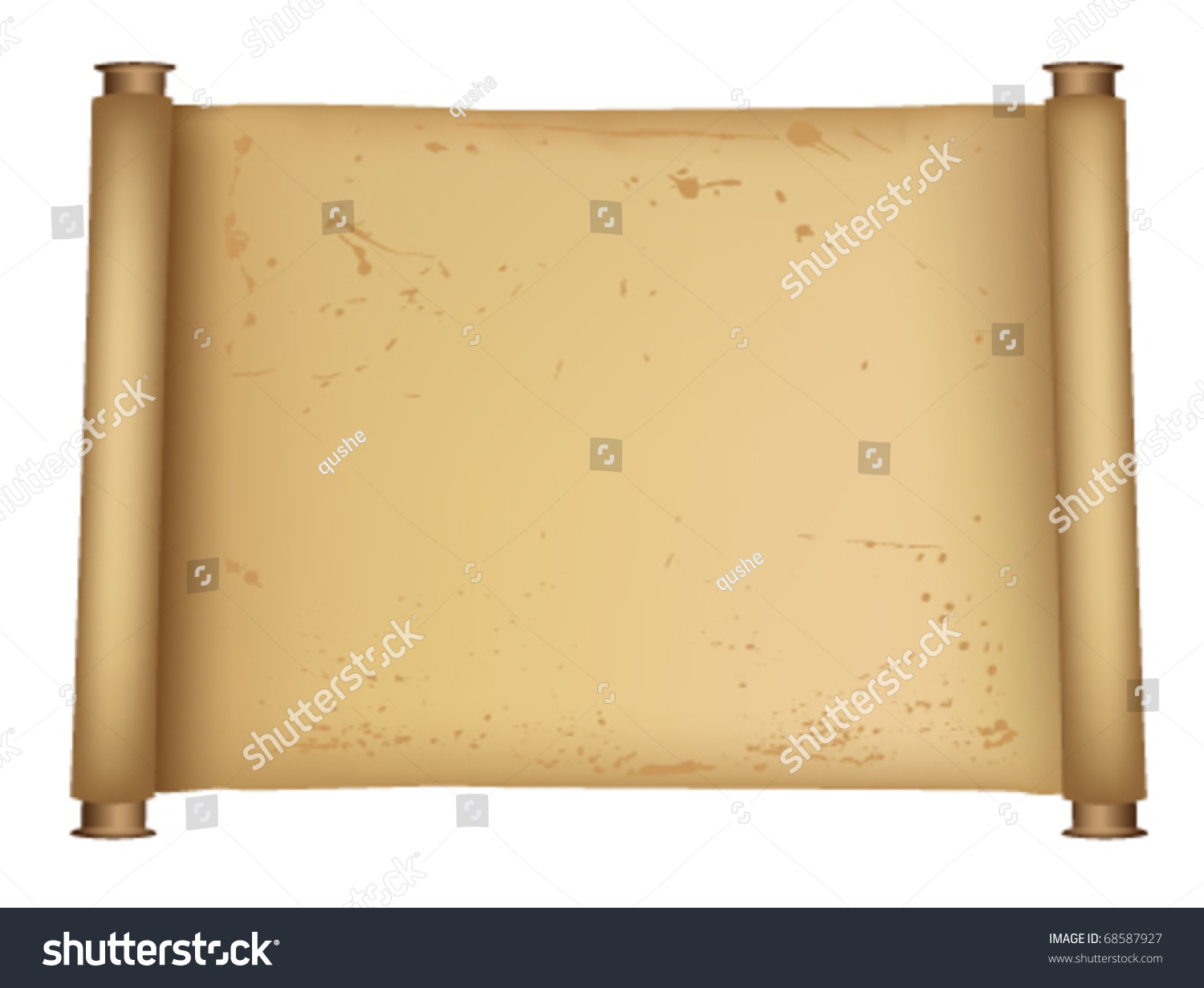 Ancient Chinese Scroll Stock Vector (Royalty Free) 68587927