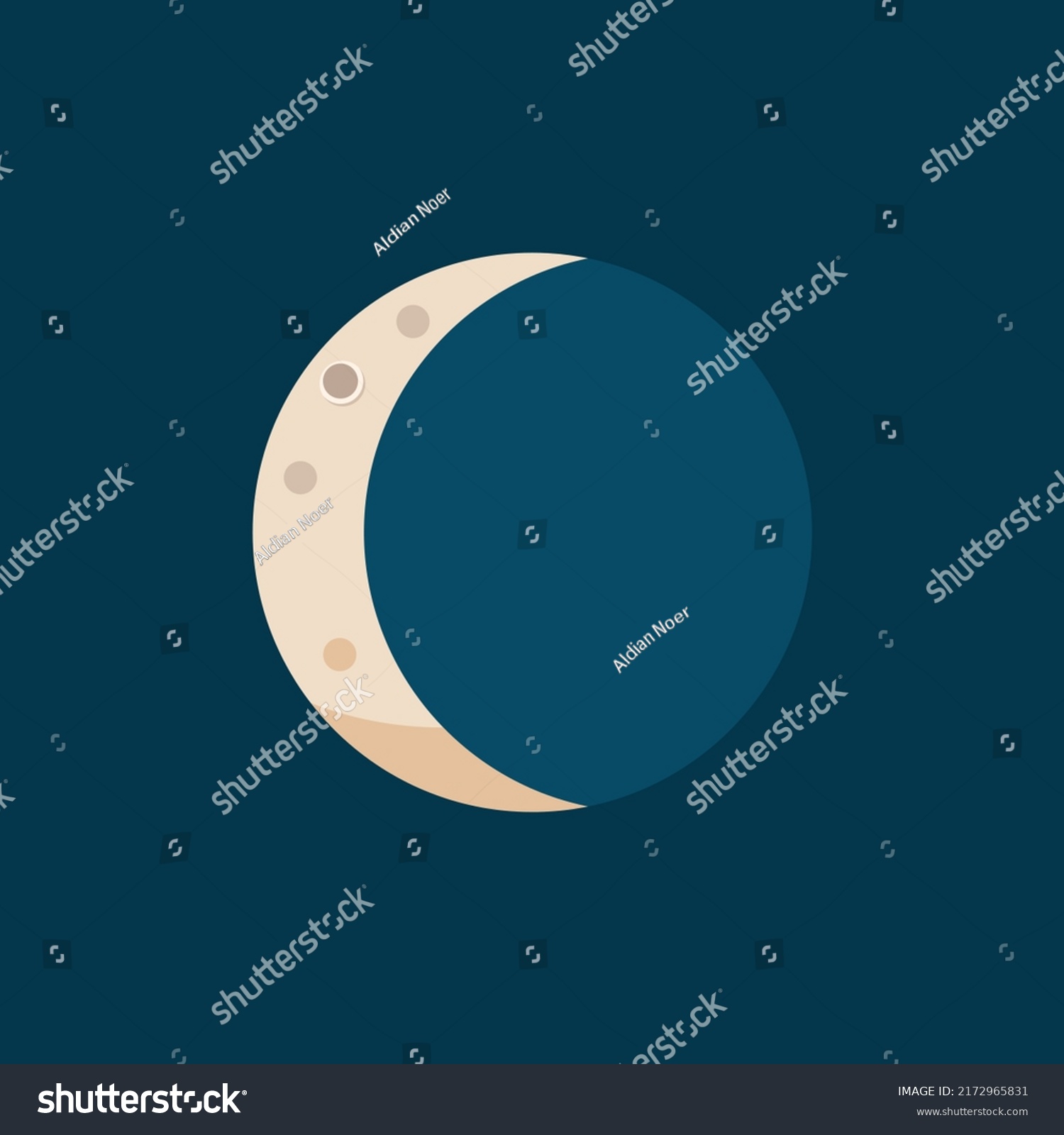 Animated Moon Vector Illustration Stock Vector (Royalty Free ...