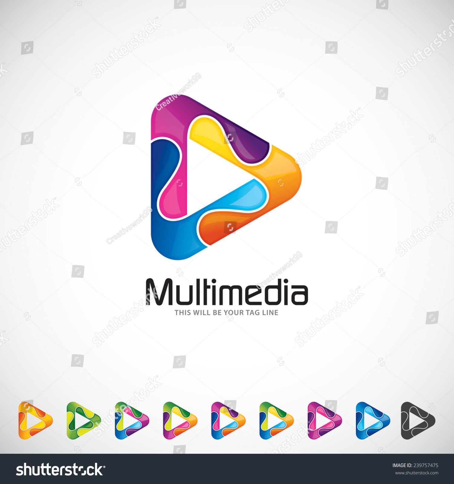 Attractive Multimedia Vector Logo Symbol Stock Vector (Royalty Free ...