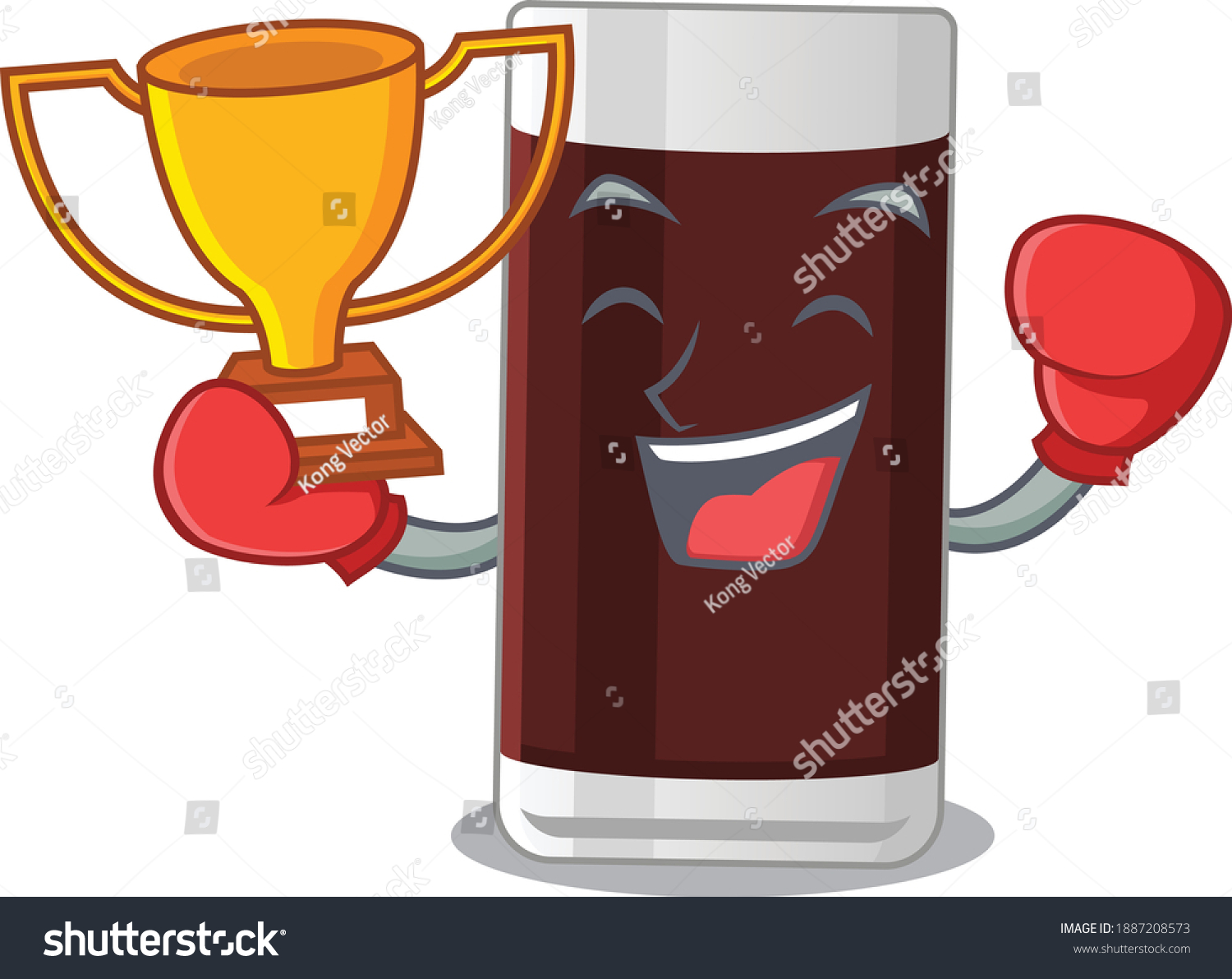 Elegant Boxing Winner Glass Chocolate Caricature Stock Vector (Royalty ... Elegant Boxing Winner Glass Chocolate Caricature Stock Vector (Royalty ...