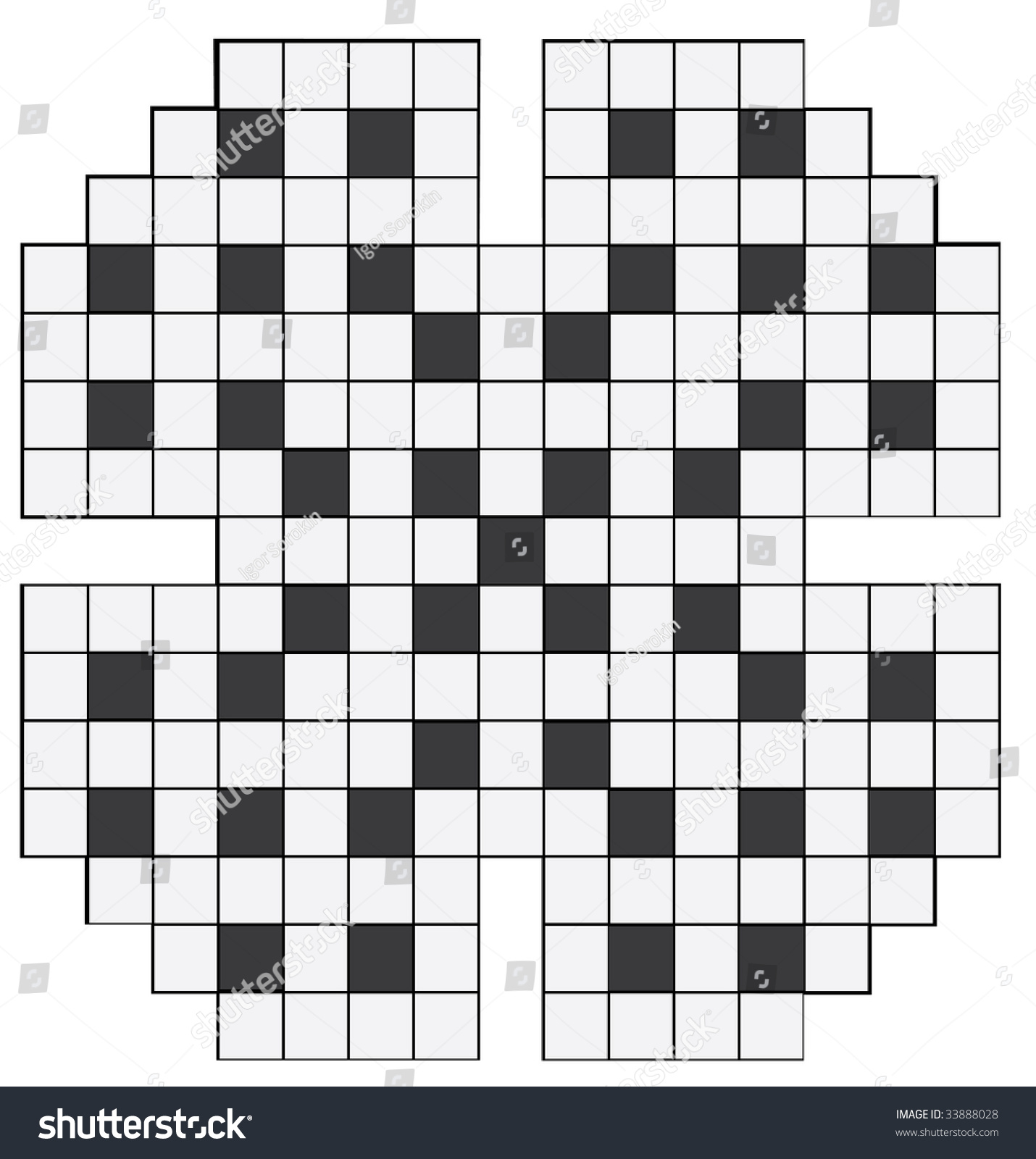 Empty Crossword Puzzle Vector Illustration: เวกเตอร์สต็อก (ปลอดค่า ...