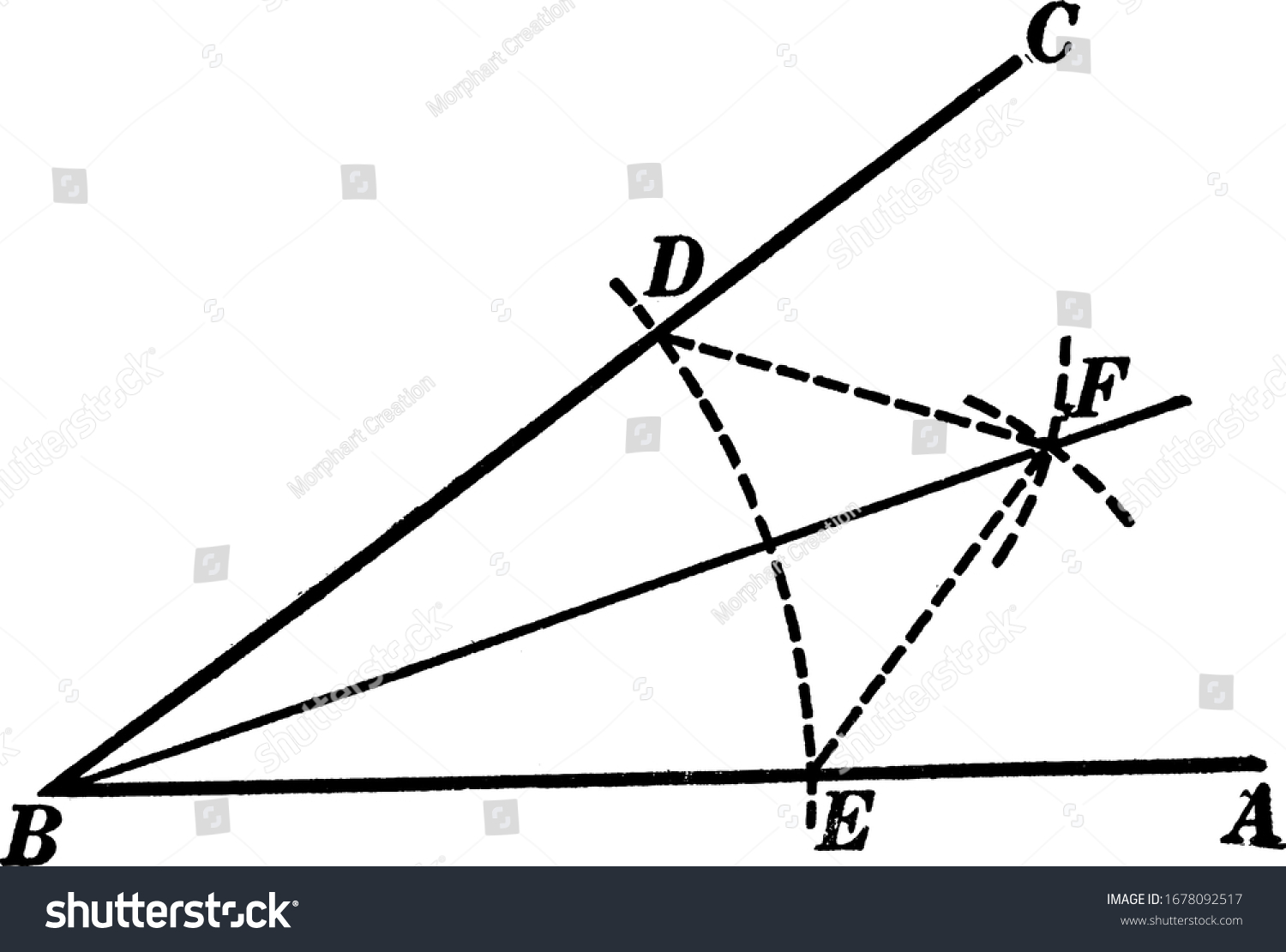 Illustration Showing How Construct Bisector Angle Stock Vector (Royalty ... Illustration Showing How Construct Bisector Angle Stock Vector (Royalty ...