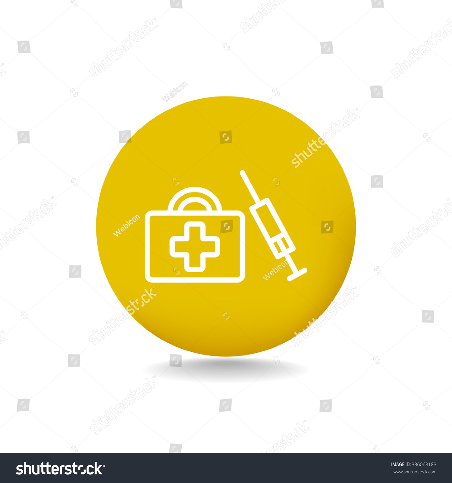 Injection First Aid Kit Icon Stock Vector (Royalty Free) 386068183 ...