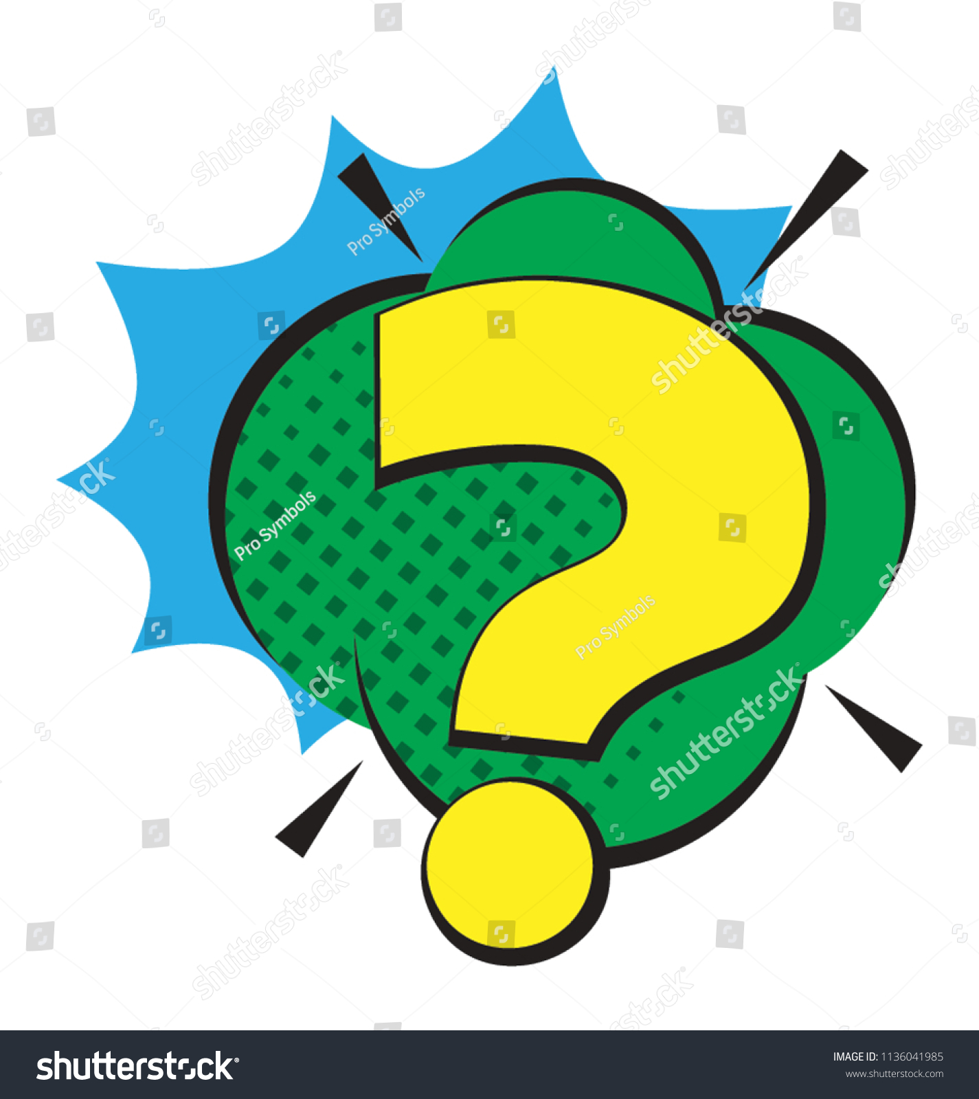 Interrogation Sign Depiction Via Comic Bubble Stock Vector (Royalty ...