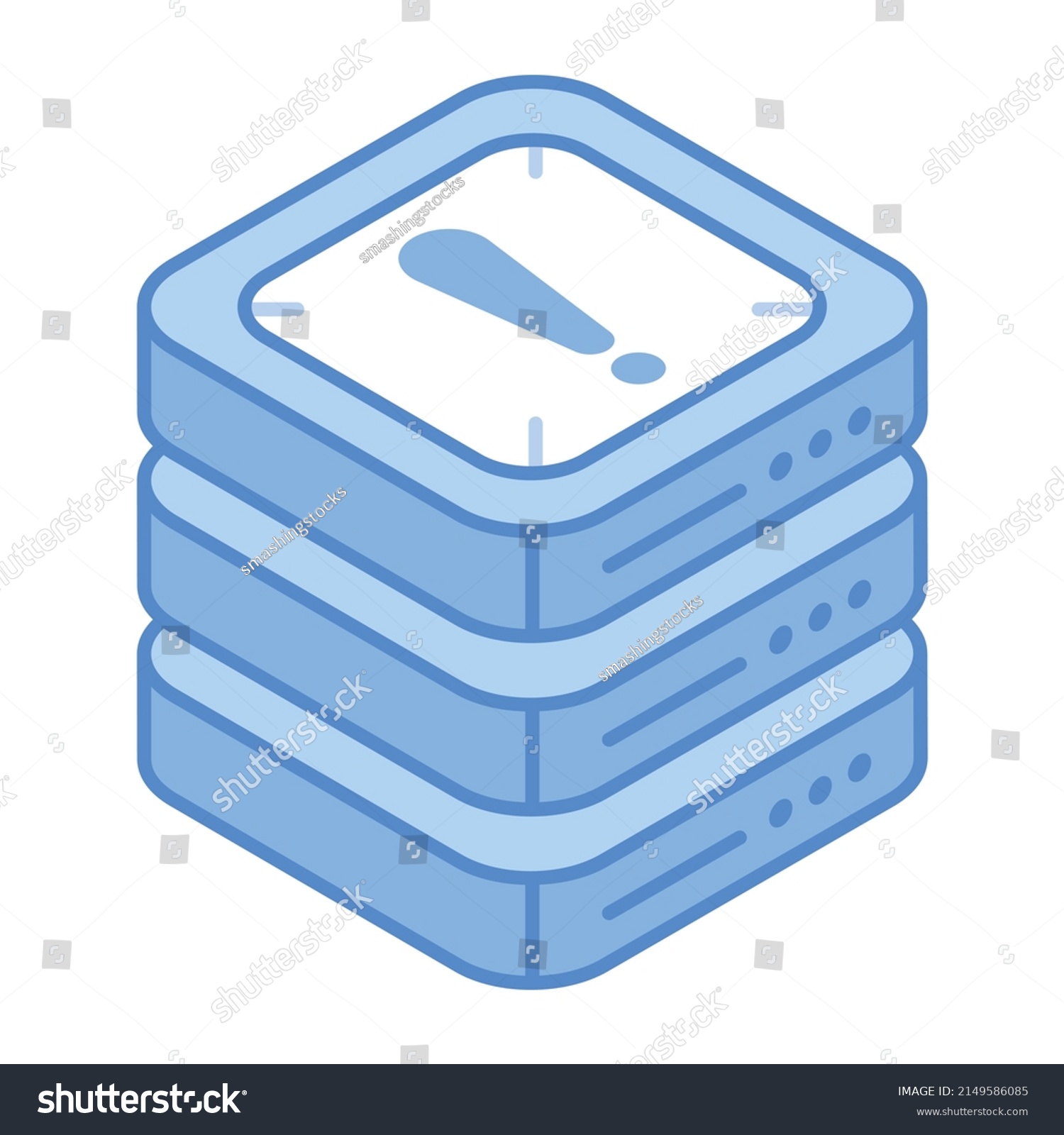 Isometric Icon Database Error Vector Design Stock Vector (Royalty Free ...