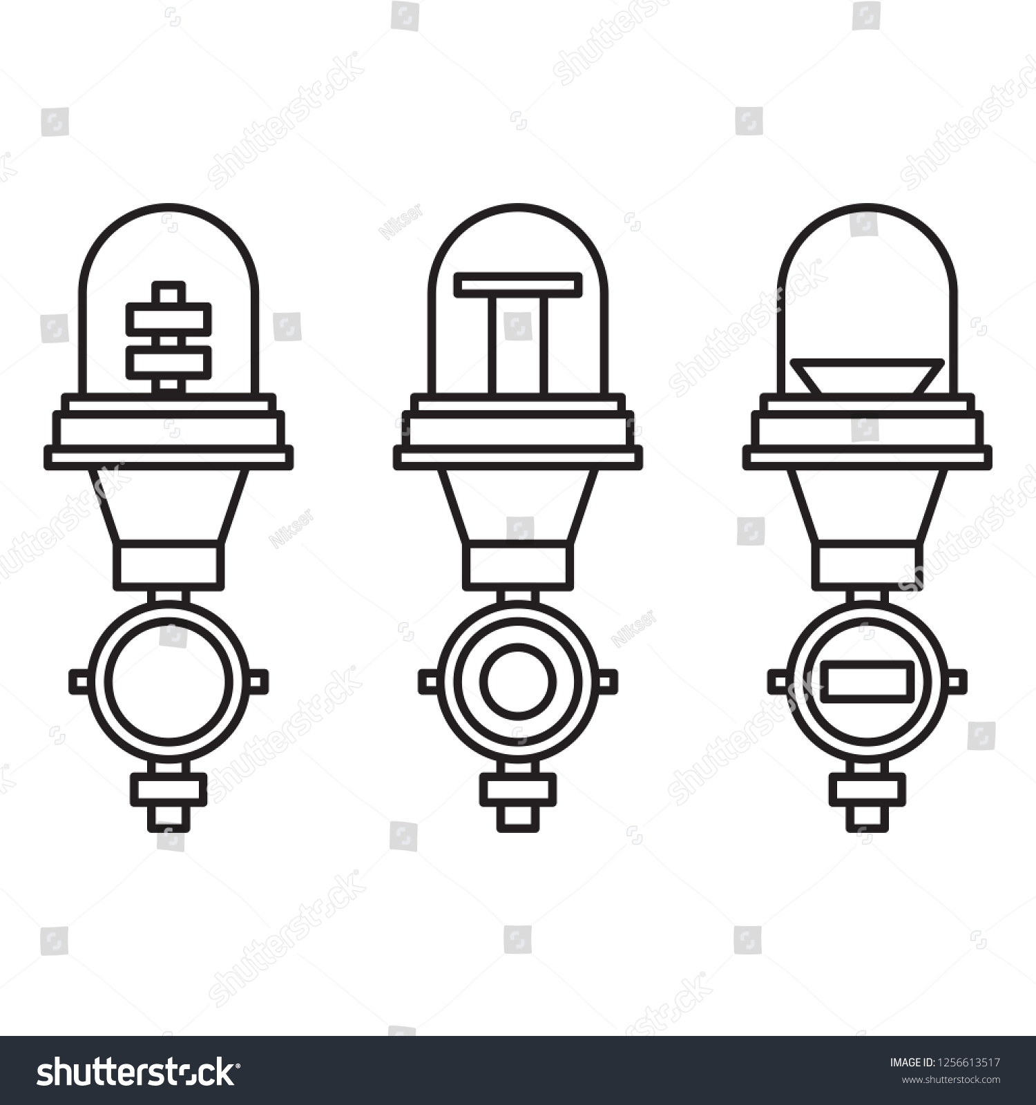Led Explosion Proof Obstruction Warning Light Stock Vector (Royalty ...
