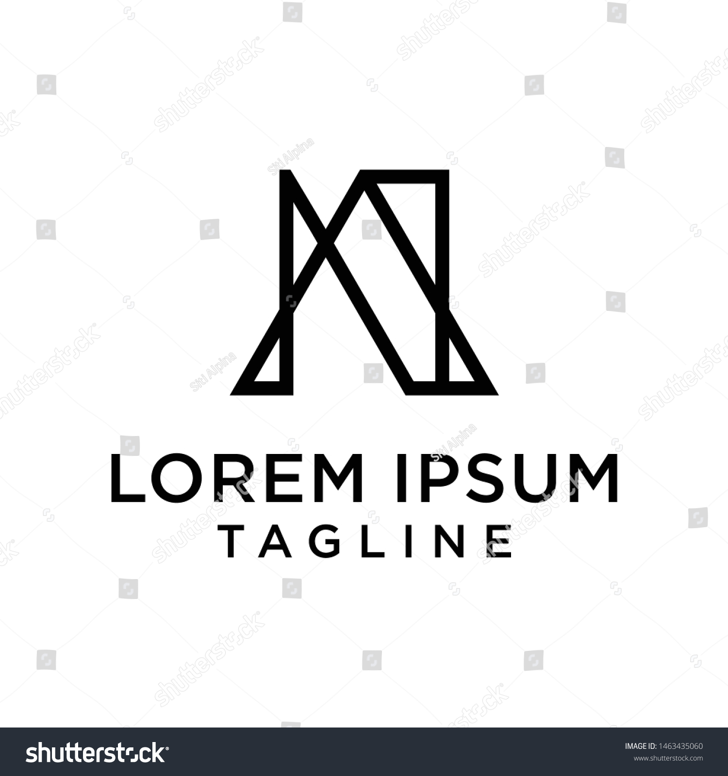 Na Letters Logo Monogram Stock Vector (Royalty Free) 1463435060 ...